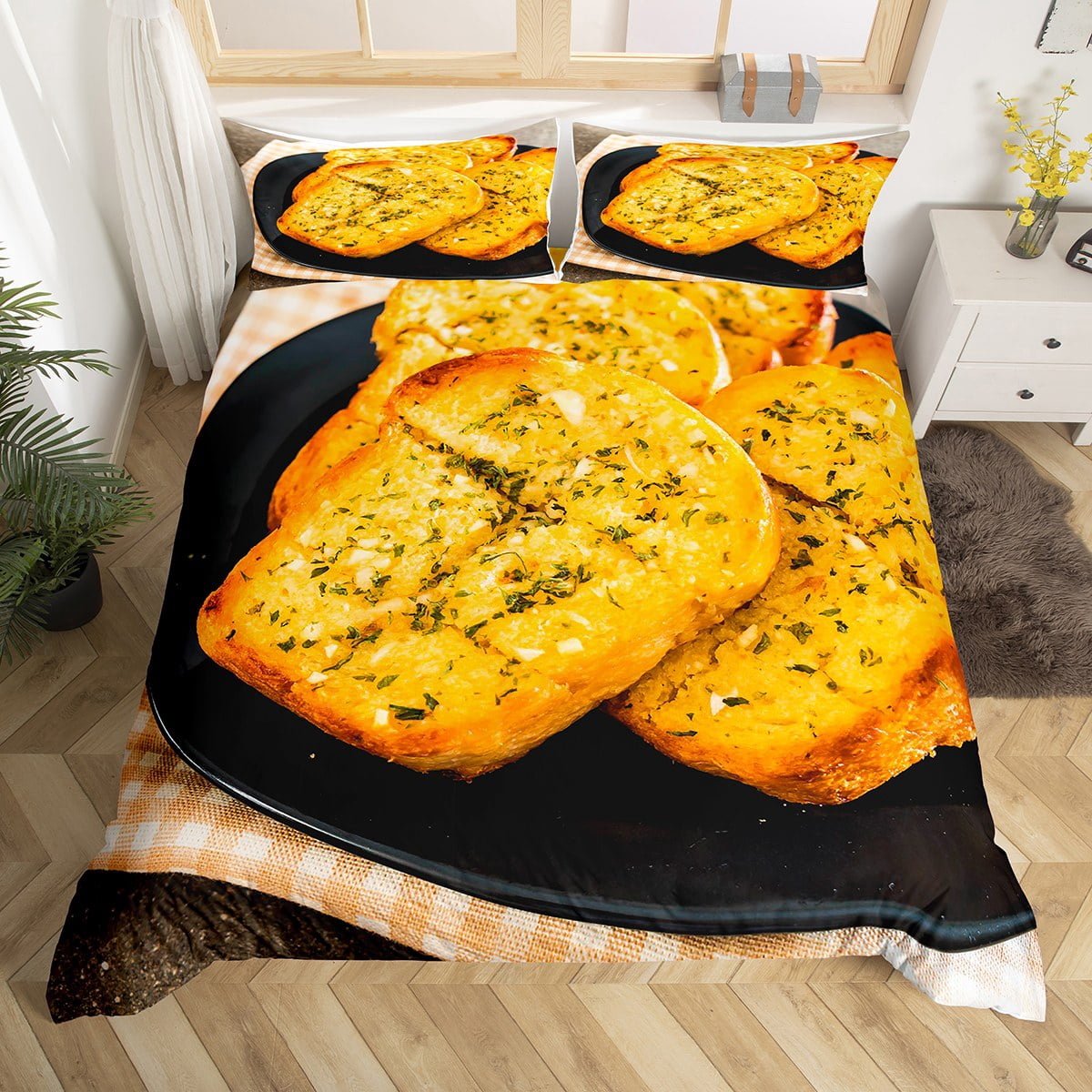 YST Garlic Bread Duvet Cover Full for Kids Adults,Realistic Food Themed ...