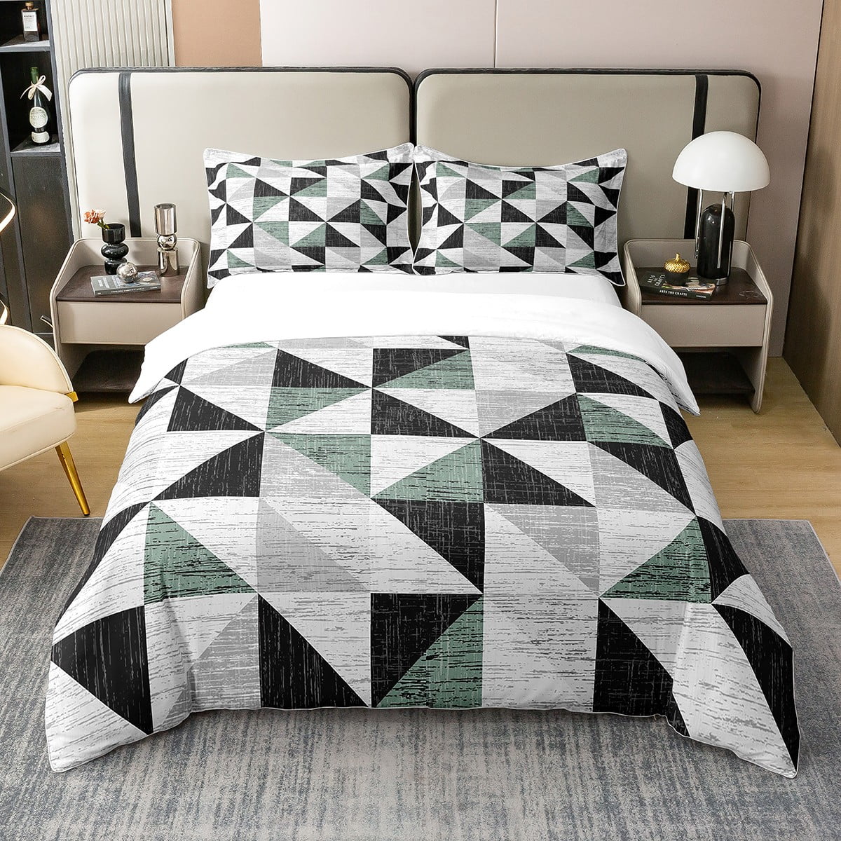 Erosebridal Geometric 100% Cotton Duvet Cover Adults Men Women,Geometry ...