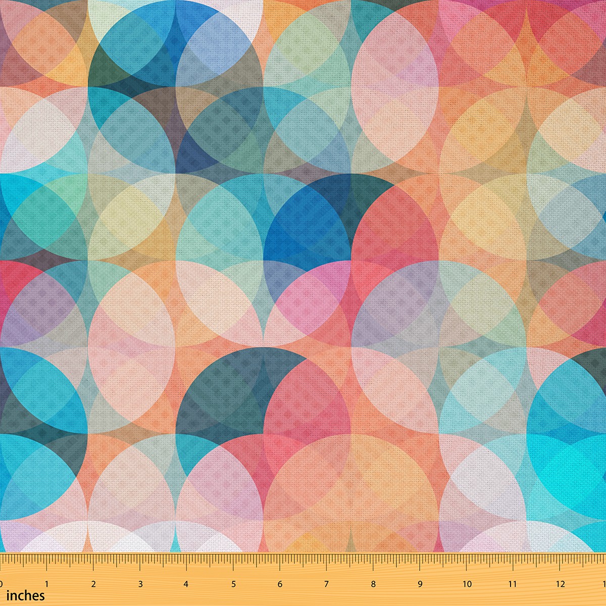 YST Geometric Circle Fabric by The Yard Neon Swirls Upholstery Fabric ...