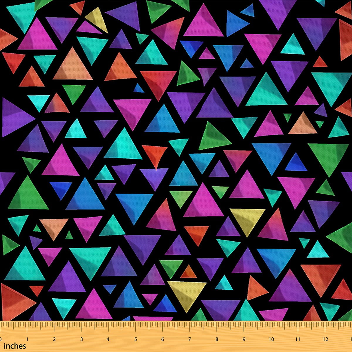 YST Geometric Triangle Fabric By The Yard,Memphis Upholstery Fabric ...