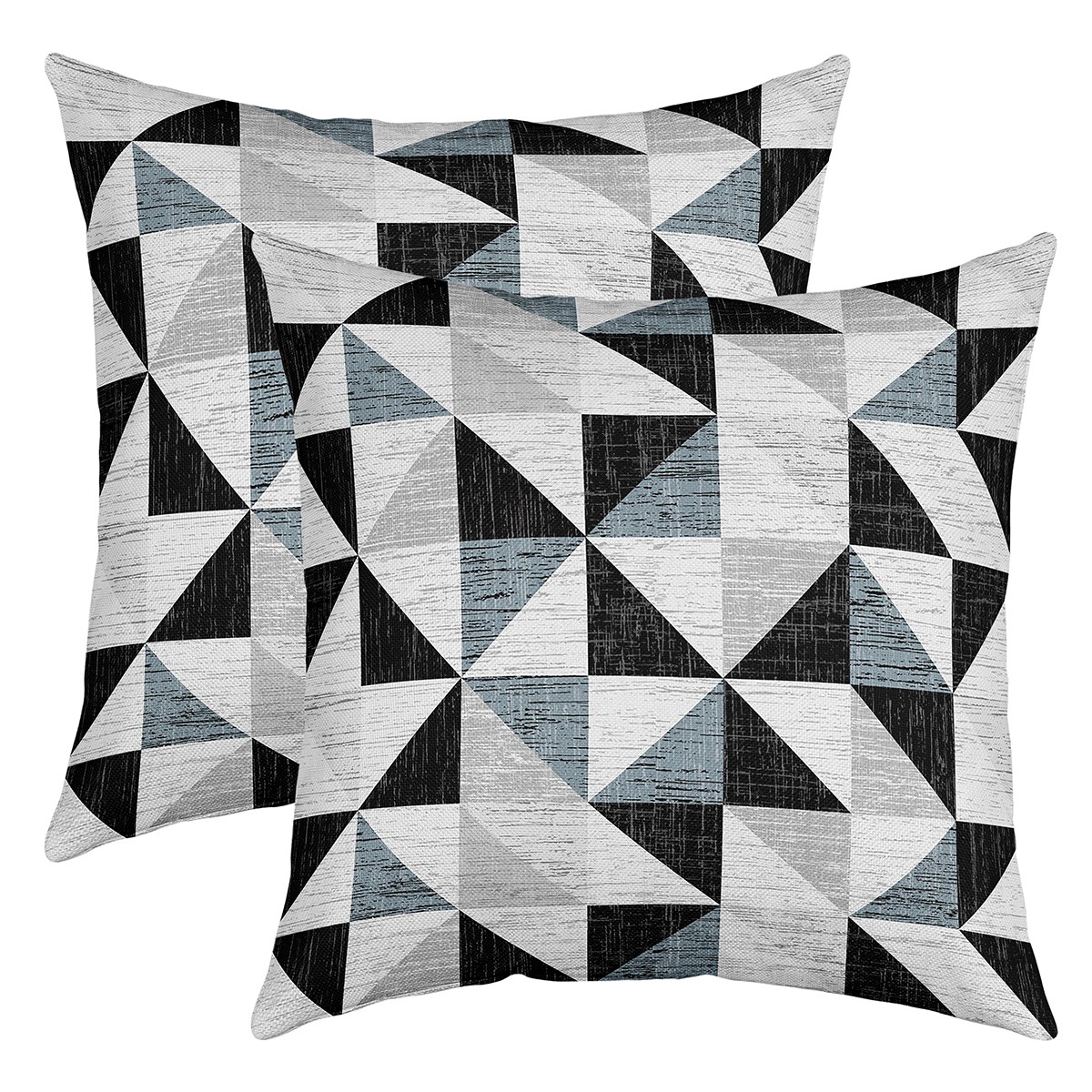 Geometric Triangle Throw Pillow Covers 24x24 inch set of 2 Colorful ...