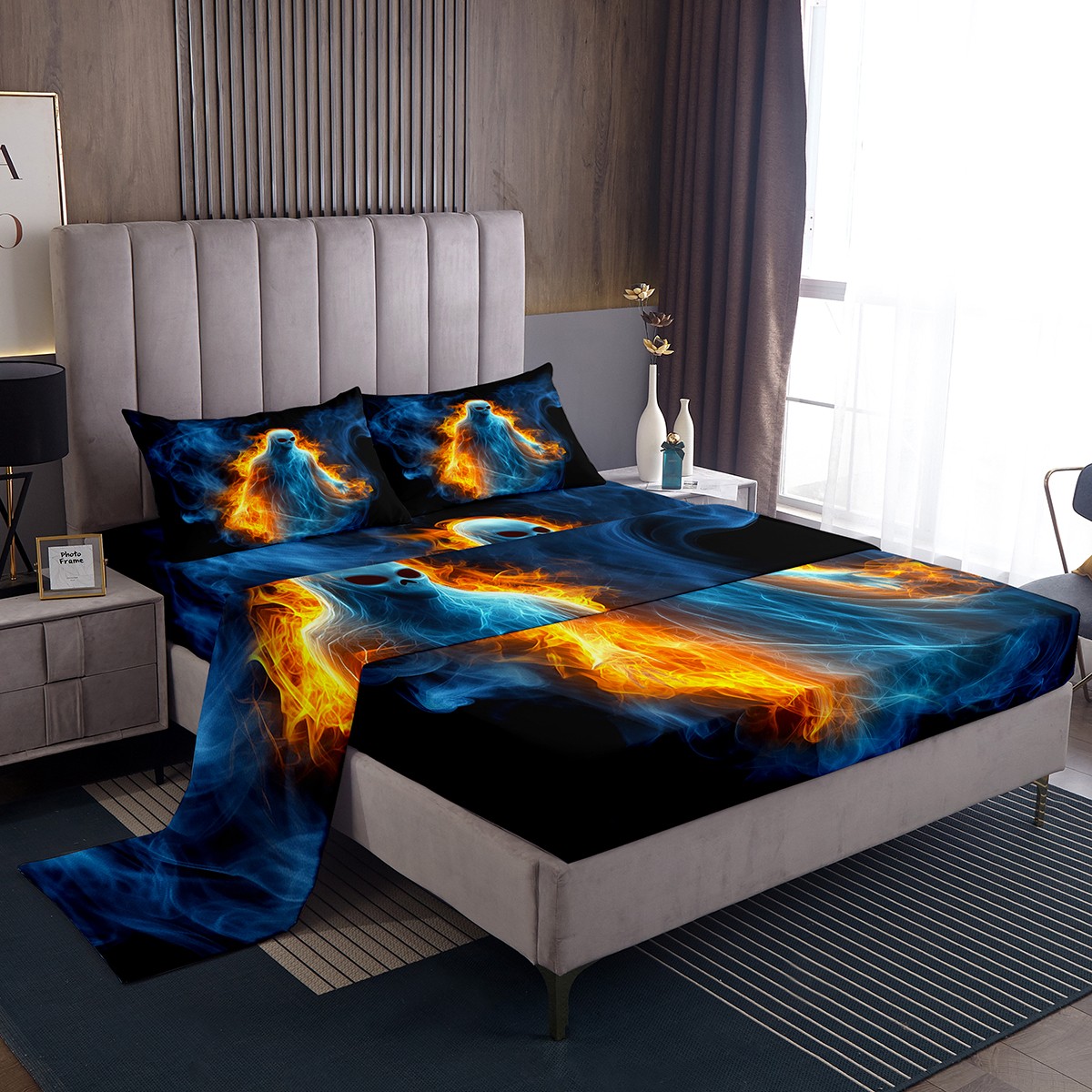 Erosebridal Ghost Bedding King Size 4pcs, Halloween Spooky Gothic Cozy ...