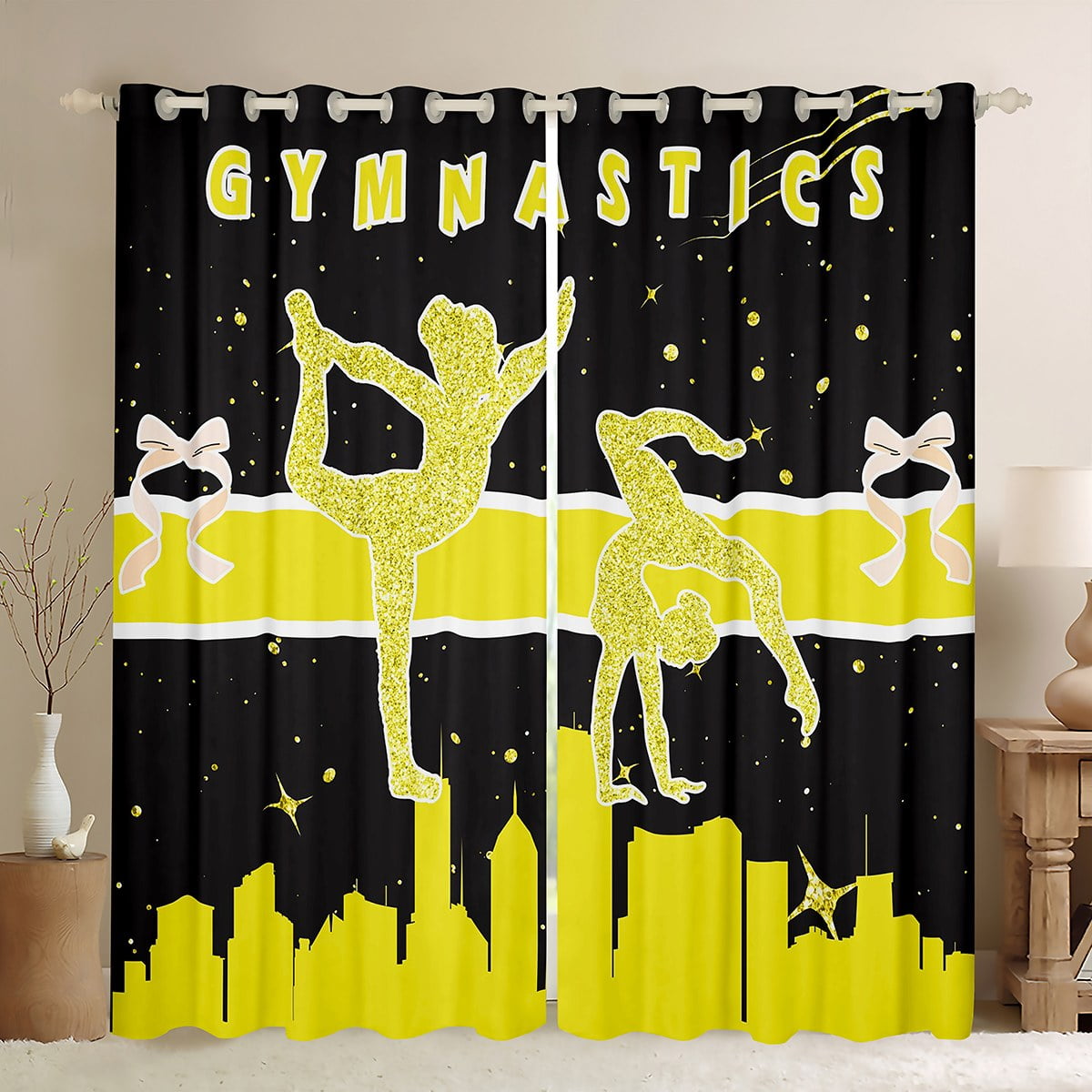 Dance Curtains Gymnastics 30%-50% Blackout Curtains Teens Adults ...