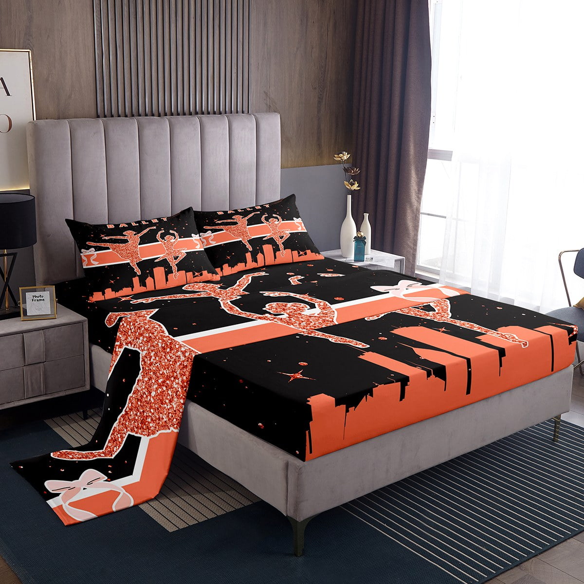 YST Girls Dusty Pink Bed Sheets Set Ballet Dance Full Size Sheet Sets ...