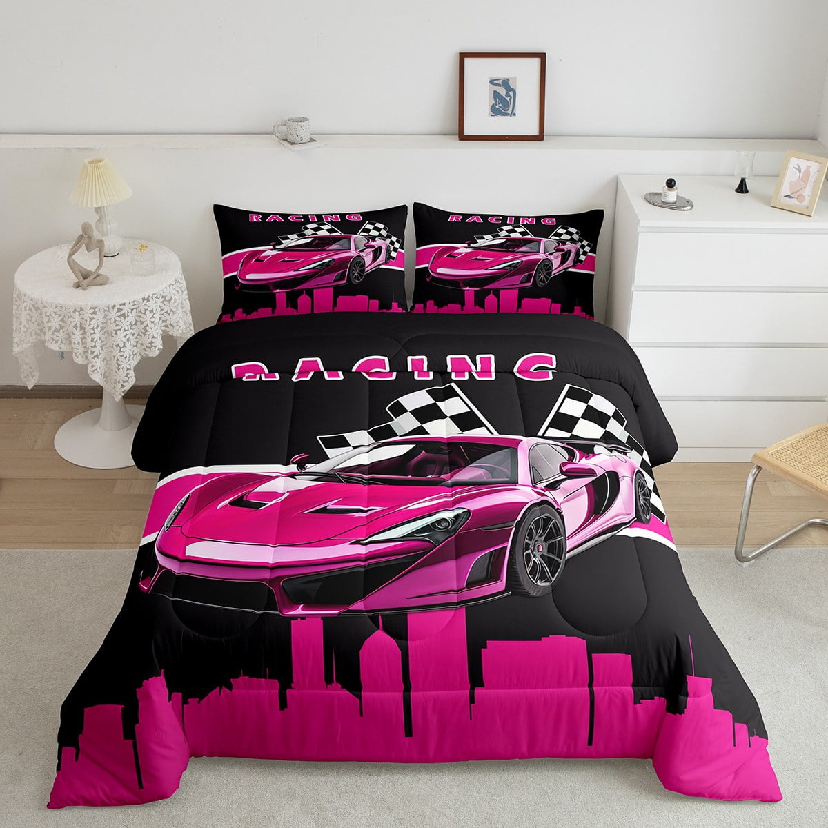 Erosebridal Racing Car Comforter Full Extreme Sports Bedding Set ...