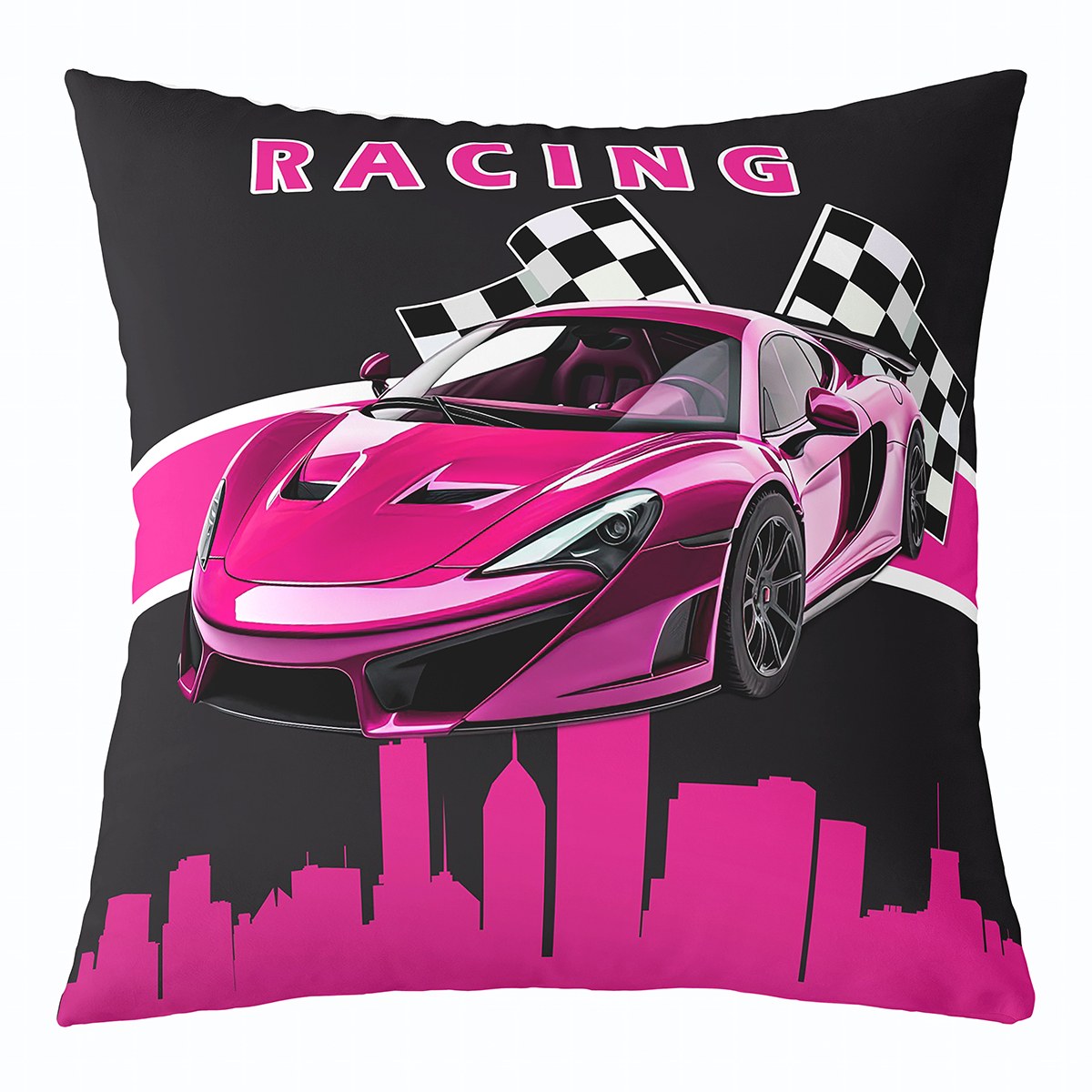 Racing Car Decorative Pillow Cover Extreme Sports Throw Pillow Cover ...