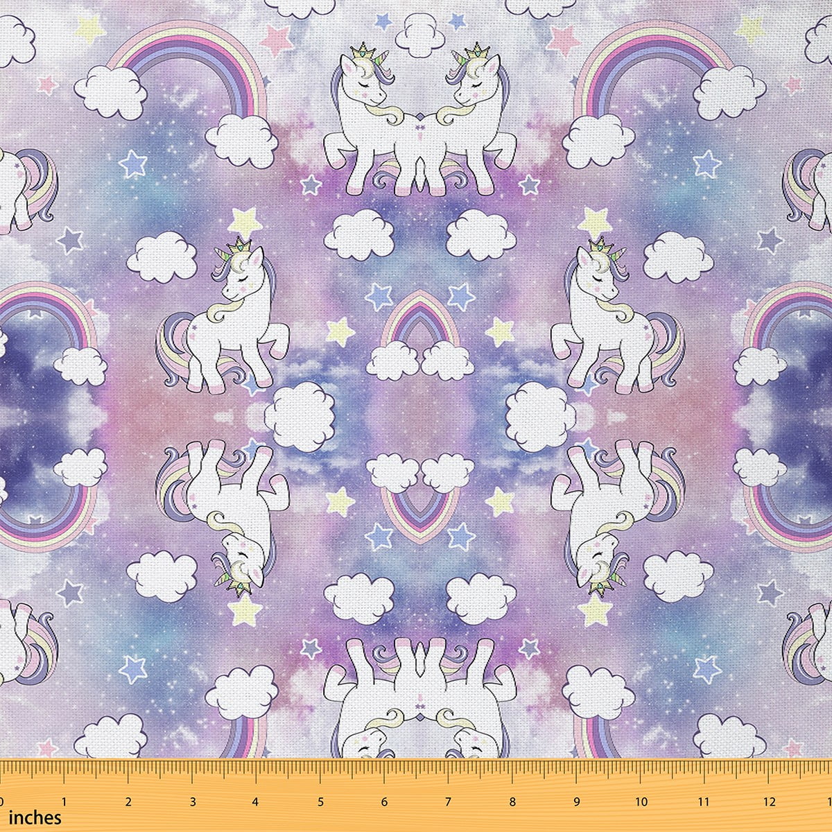 YST Girls Unicorn Fabric by The Yard,Cute Rainbow Unicorn Print Upholstery Fabric,Kids Cartoon ...