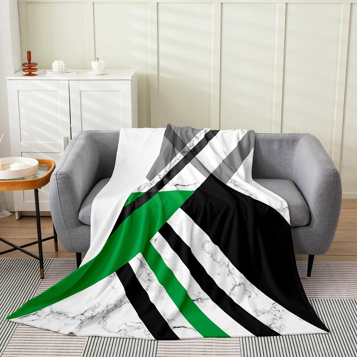 Green Black Grey Blanket Geometry Throw Blanket 30x40 Geometric ...