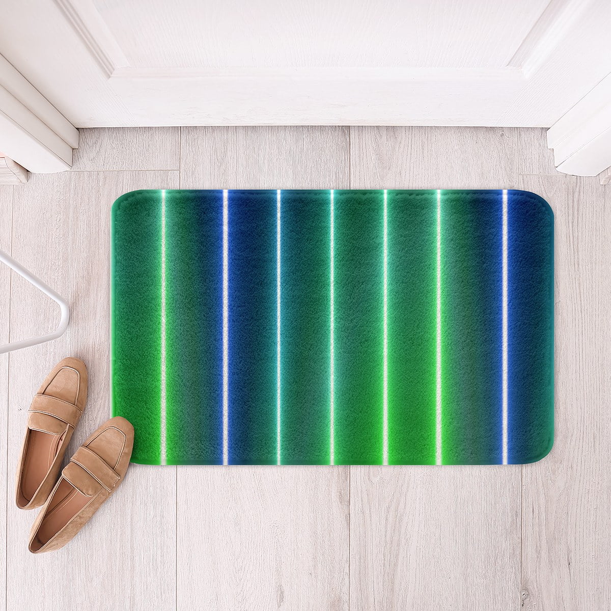Erosebridal Green Blue Teal Bath Rugs Ombre Abstract Art Bathroom Rugs ...