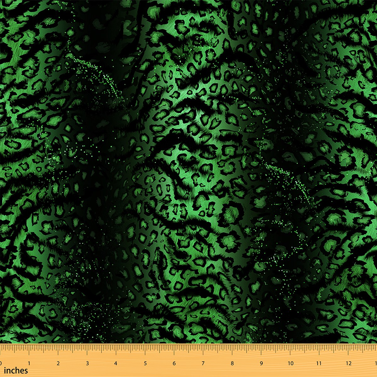 YST Green Cheetah Fabric by The Yard,Leopard Print Decorative Fabric ...