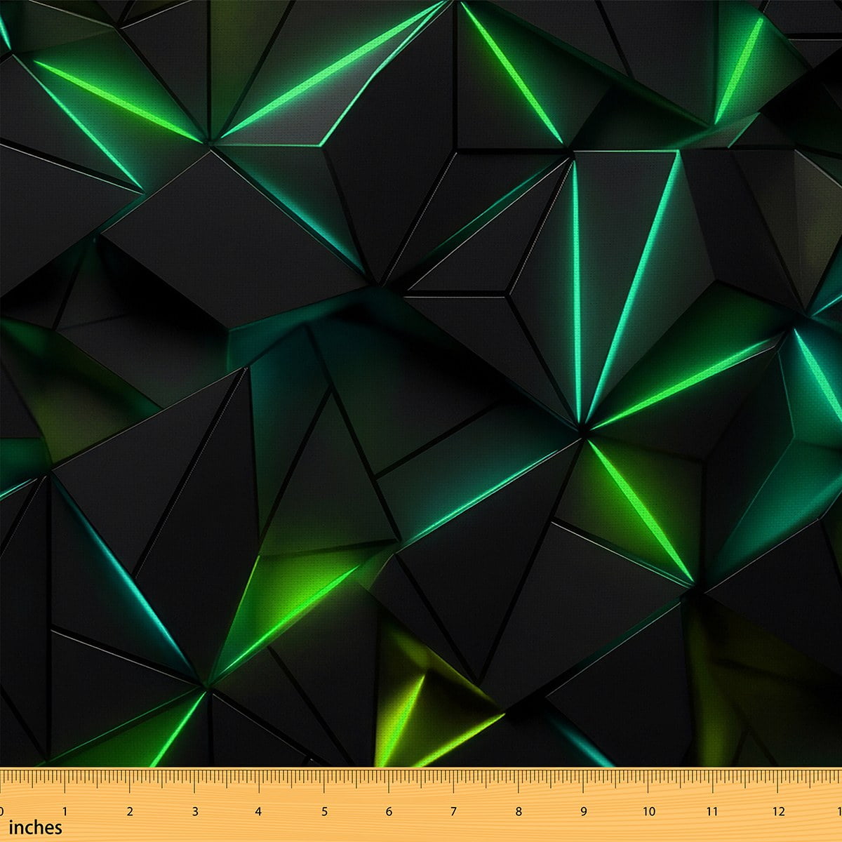 YST Green Neon Fabric by The Yard,Geometric Decorative Fabric for Teens Adults,Rhombus Stripes ...