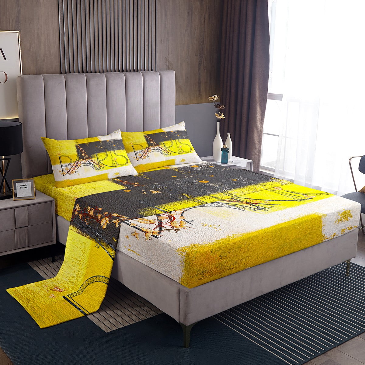 YST Grunge Ombre Full Sheet Set Modern Watercolor Sheets, Abstract Tie ...