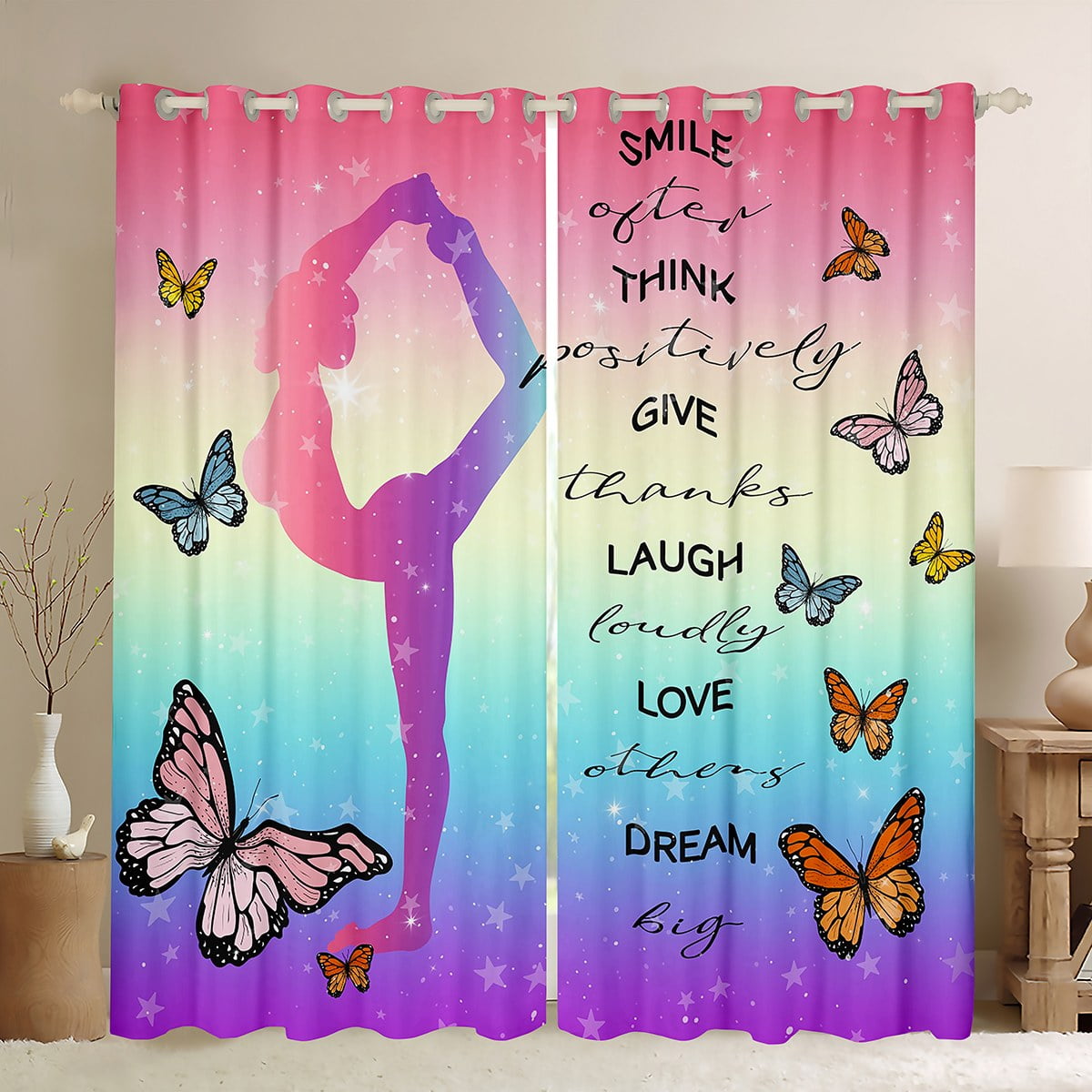 Gymnast Curtains & Drapes Gymnastics Dance Curtains, Ballet Dancer ...