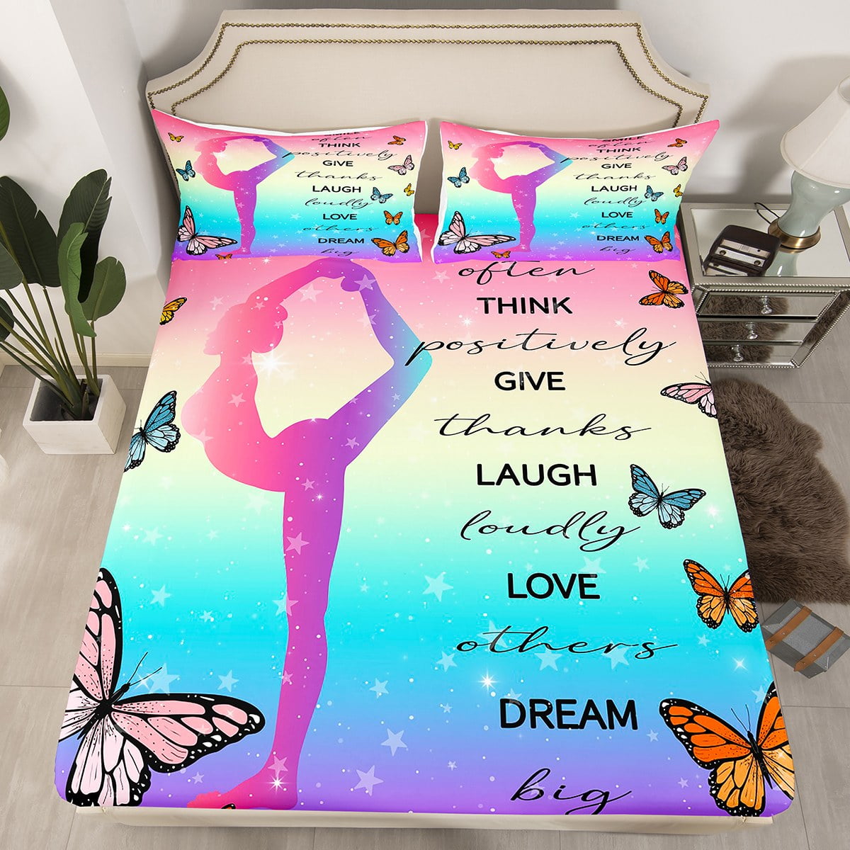 Gymnast Twin Fitted Sheet Gymnastics Dance Sheets, Ballet Dancer ...