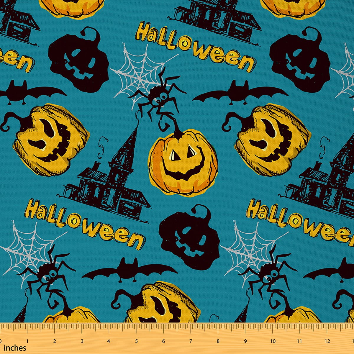 Erosebridal Halloween Fabric by The Yard,Horror Pumpkin Lantern ...