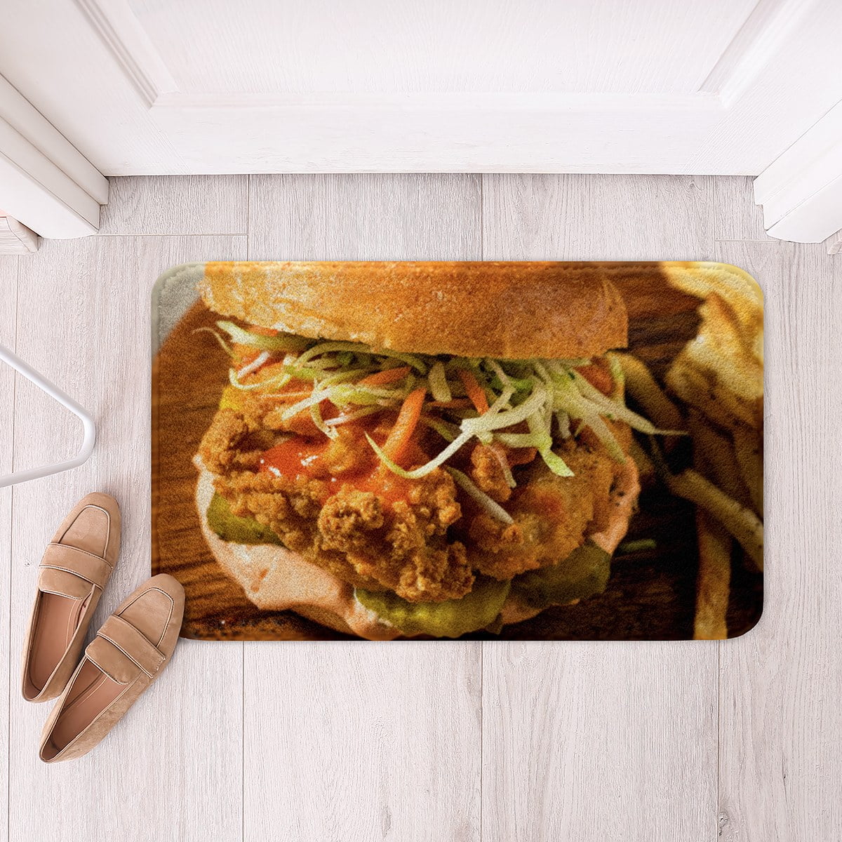 Erosebridal Hamburger Bathroom Rugs,French Fries Bath Rugs Adults ...