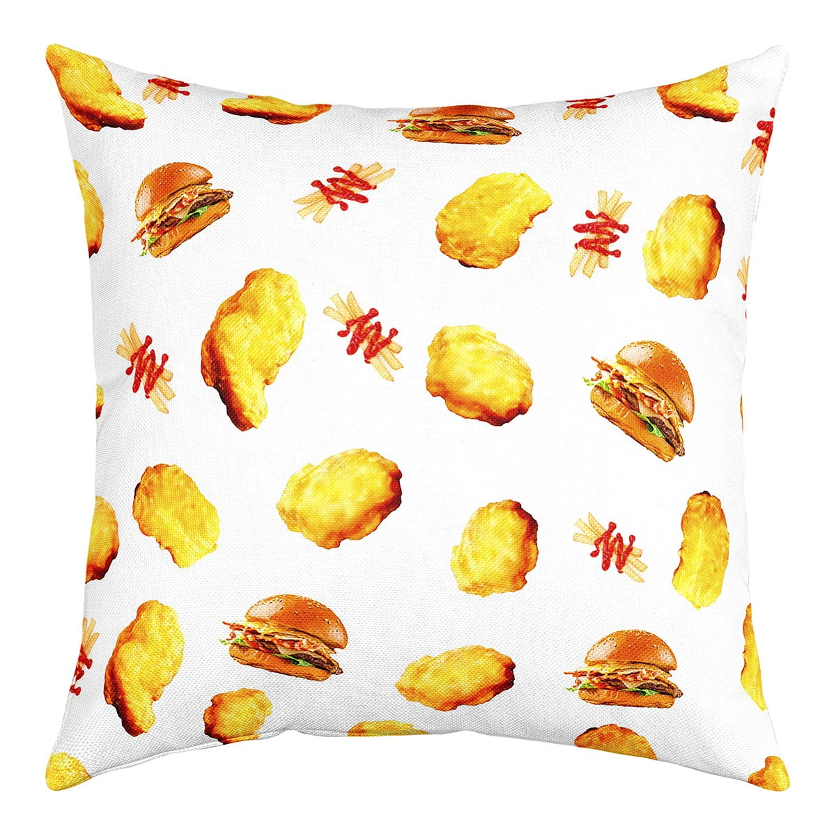 Erosebridal Hamburger Pillow Cover,Fast Food Theme Cushion Case 18x18 ...