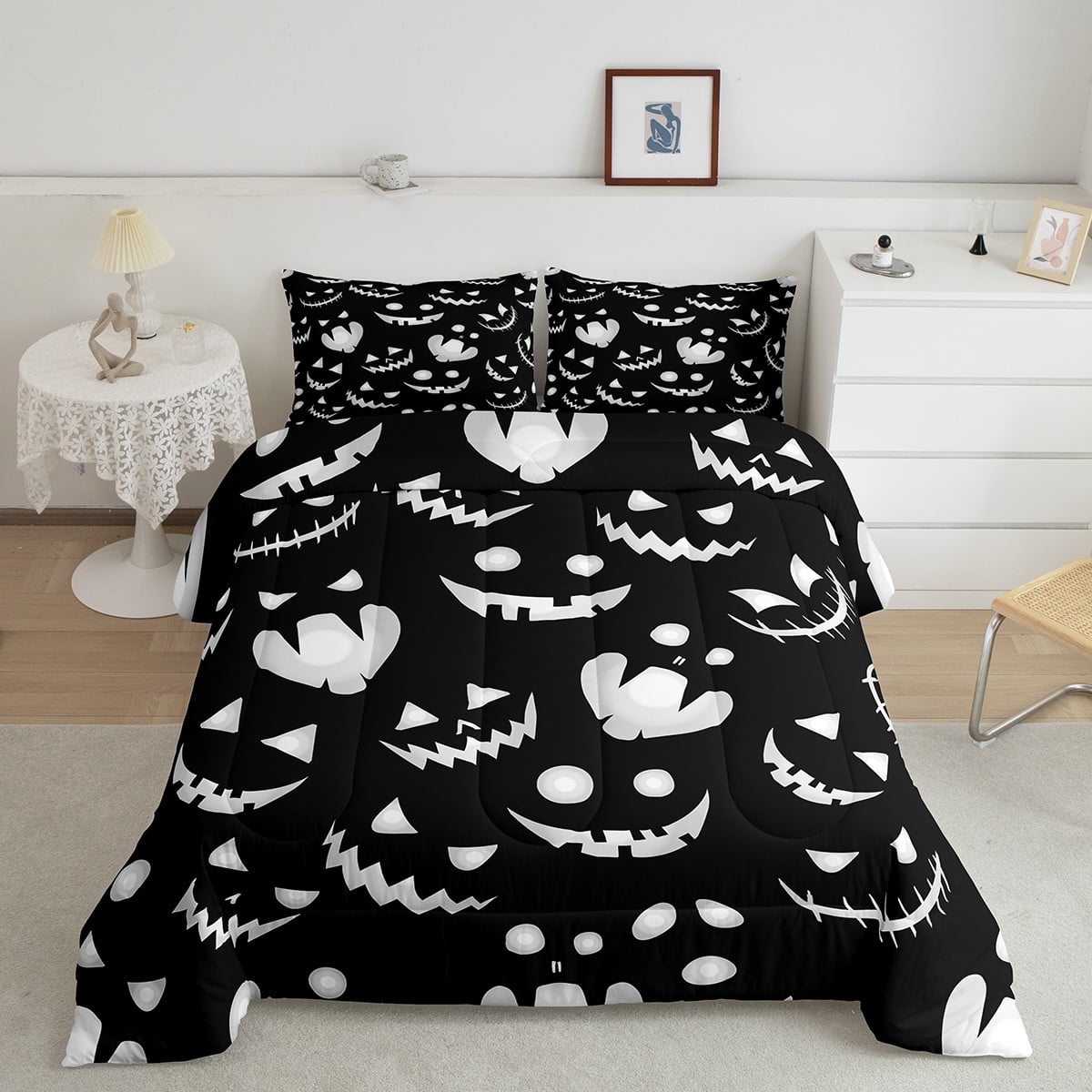 Erosebridal Happy Halloween Bedding King Spooky Ghost Comforter Set ...