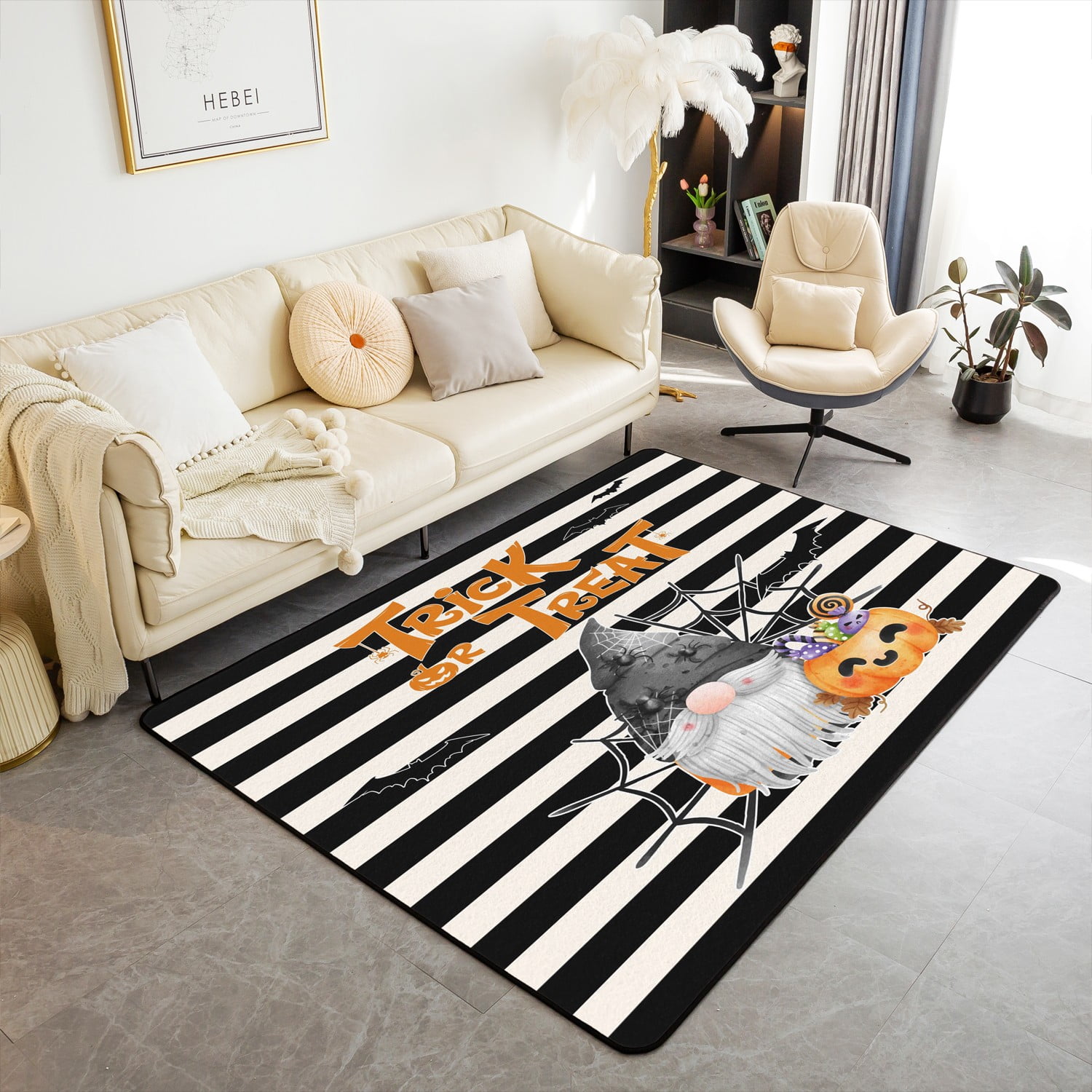 Erosebridal Happy Halloween Carpet 3x5 for Bedside,Trick or Treat Area ...