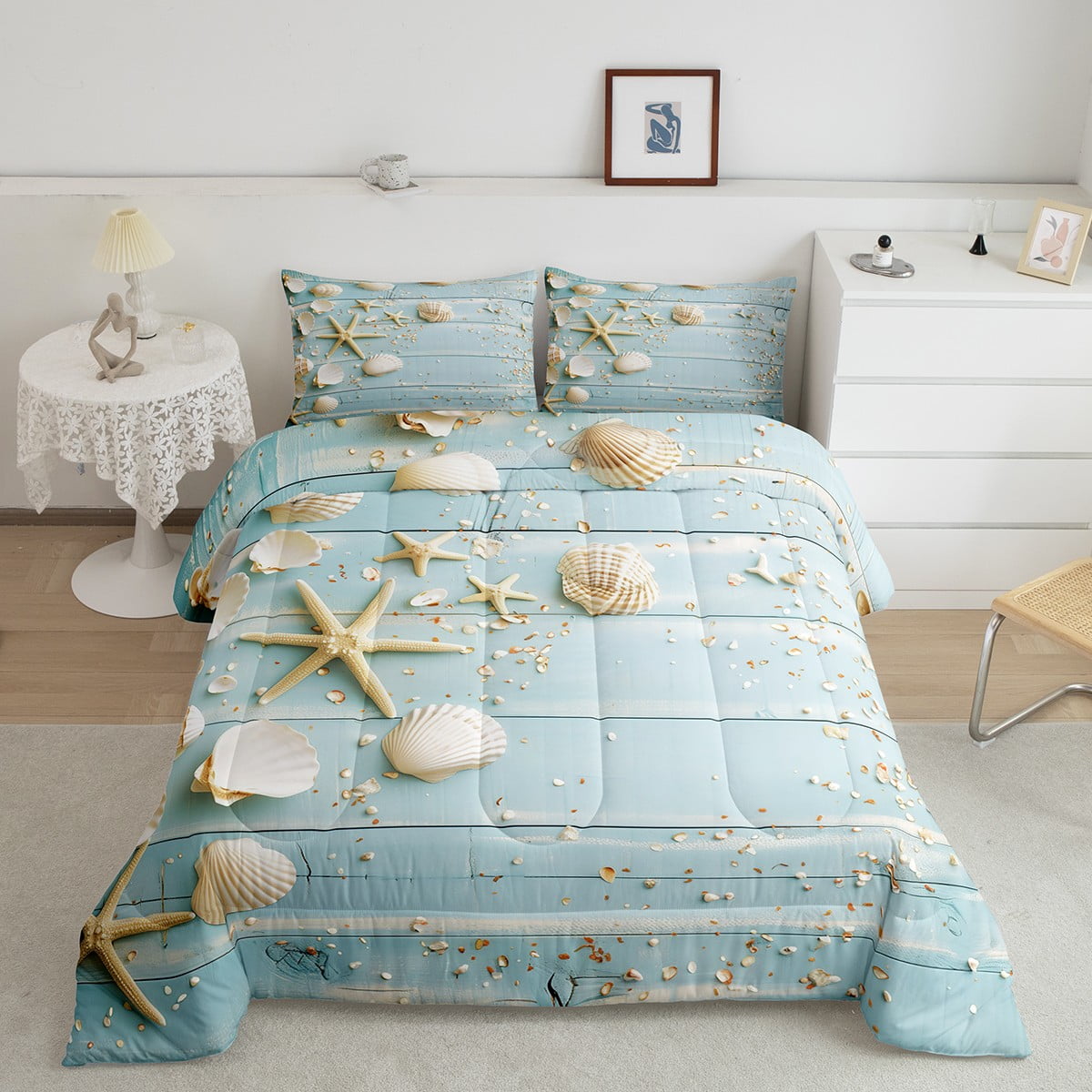 Hawaii Beach Queen Size Comforter Set Summer Holiday Bedding Set, Ocean ...