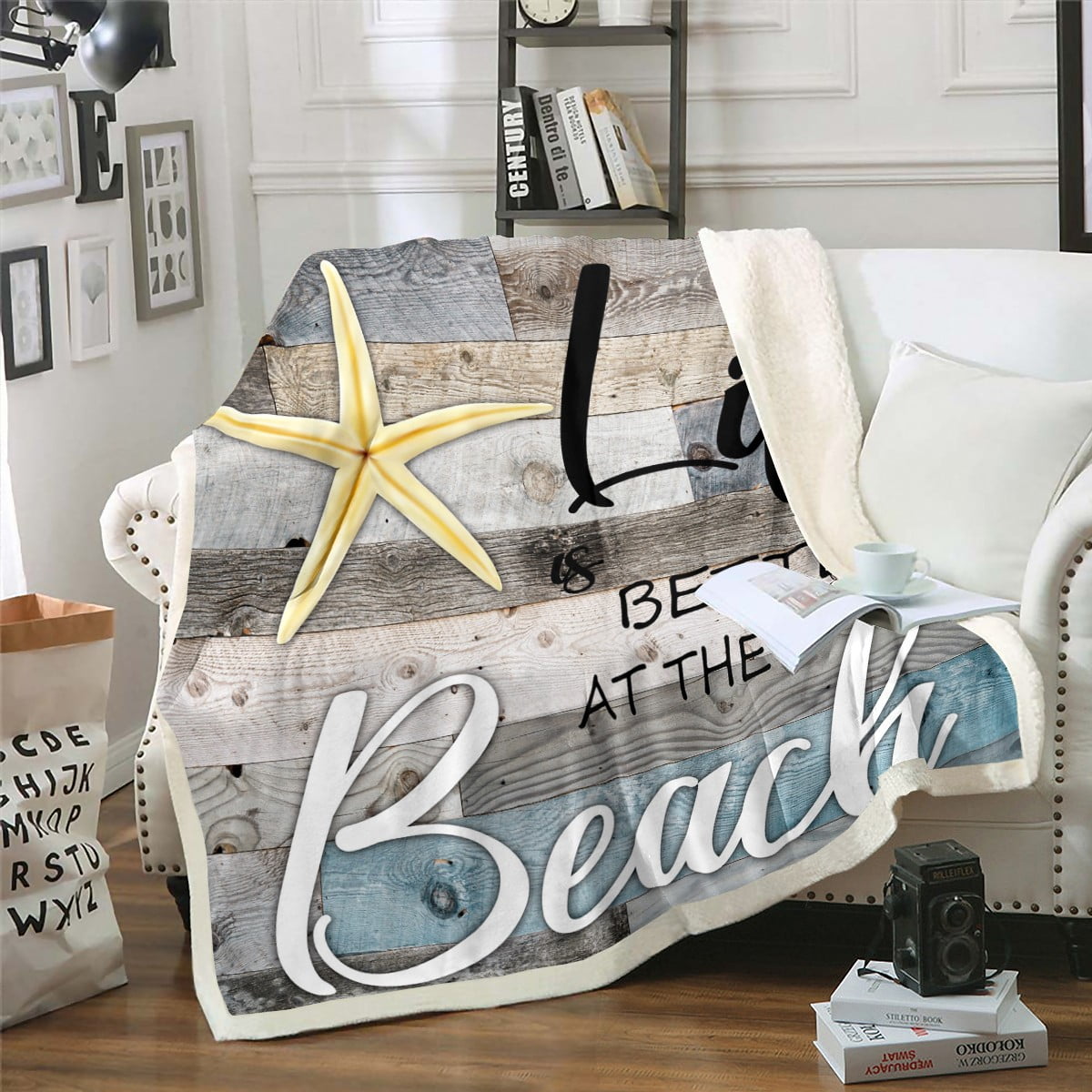 Hawaii Beach Themed Blanket Tropical Sea Throw Blanket for Bed, Ocean ...