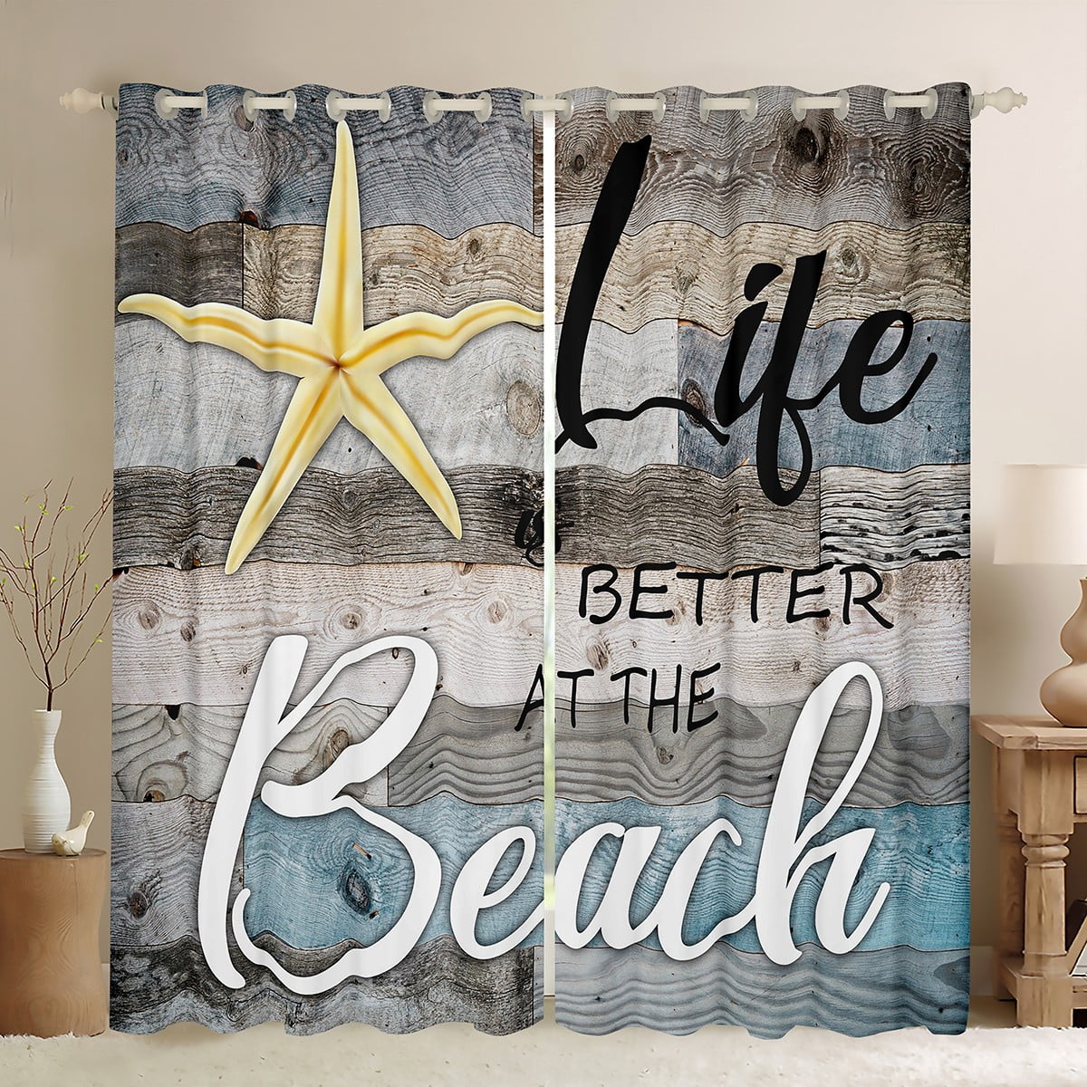 YST Hawaii Beach Themed Curtains & Drapes Tropical Sea Curtains, Ocean ...