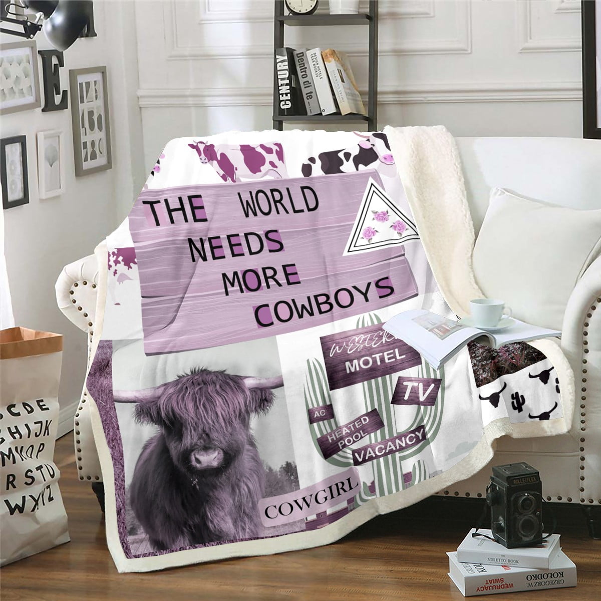 YST Highland Cow Blanket Cowgirls Gifts for Women 90"x90" Throw Blanket ...