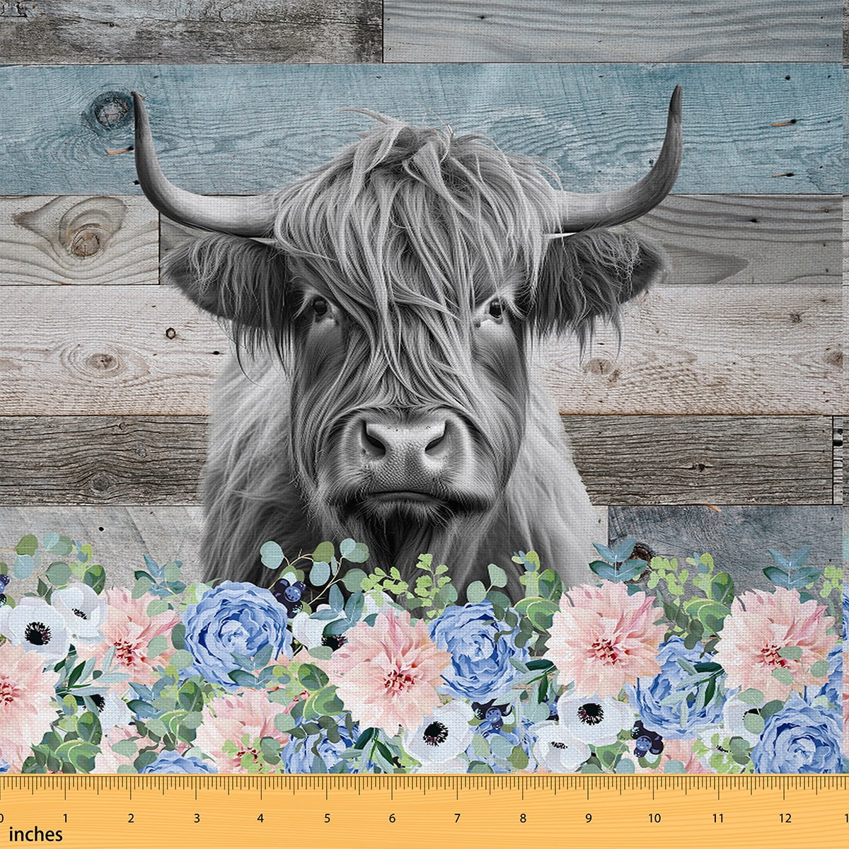 Erosebridal Higland Cow Upholstery Fabric,Rustic Farmhouse Style Fabric ...