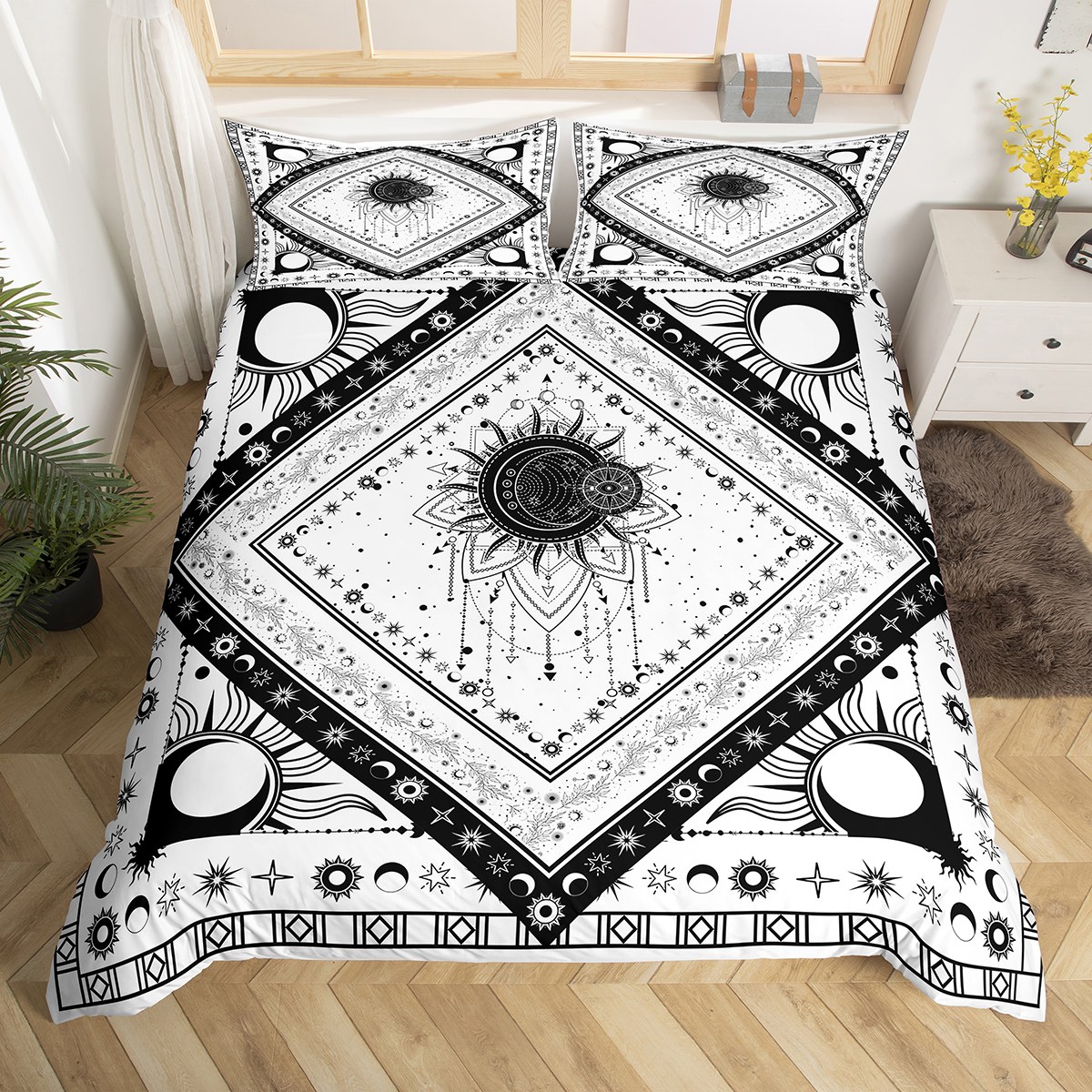 Erosebridal Hippie Dream Catcher Bedding Sets Full Boho Sun and Moon ...
