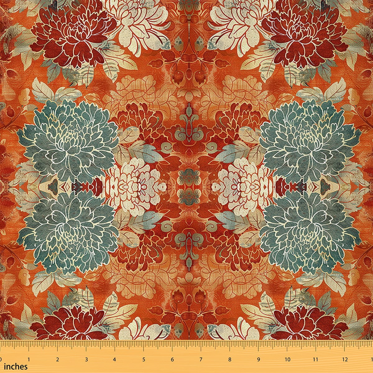 Erosebridal Hippie Flower Fabric by the Yard,Funky Groovy Flowers Upholstery Fabric,Vintage ...