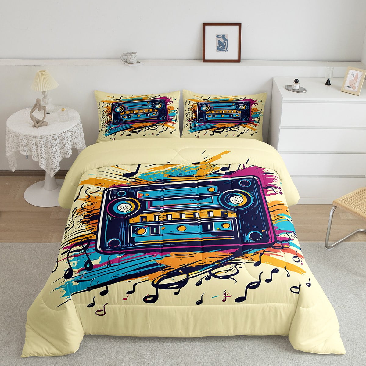 Erosebridal Hippie Graffiti Bedding Comforter Sets Queen Size,Hip Hop ...