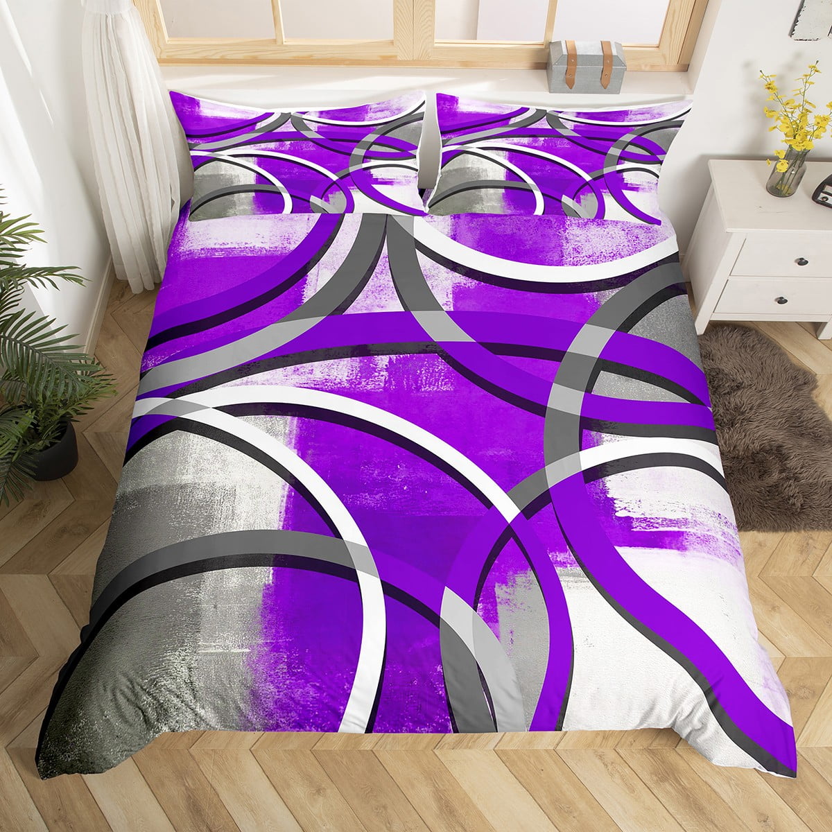 Hippie Grunge Bedding Sets Queen Geometry Spiral Comforter Cover ...