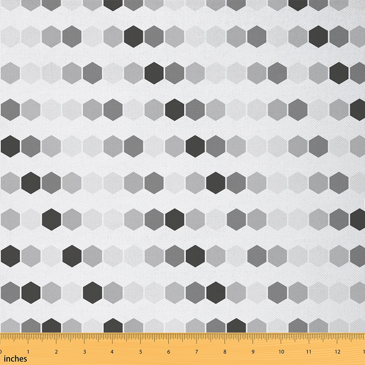 YST Honeycomb Upholstery Fabric 10 Yards,Ombre Grey Hexagon Fabric By ...