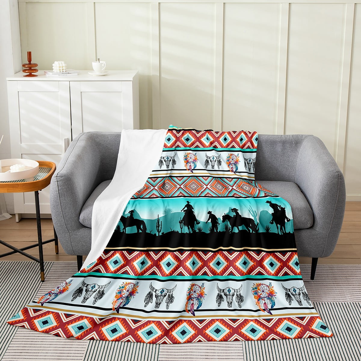 Horse Decor Western Throw Blanket 30x40 inch,Farm Animals Fleece ...
