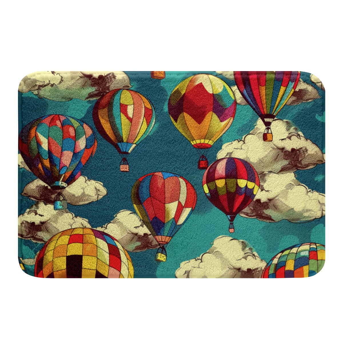 YST Hot Air Balloon Bathroom Rug for Boys Girls Kids,Cute Rainbow Bath ...