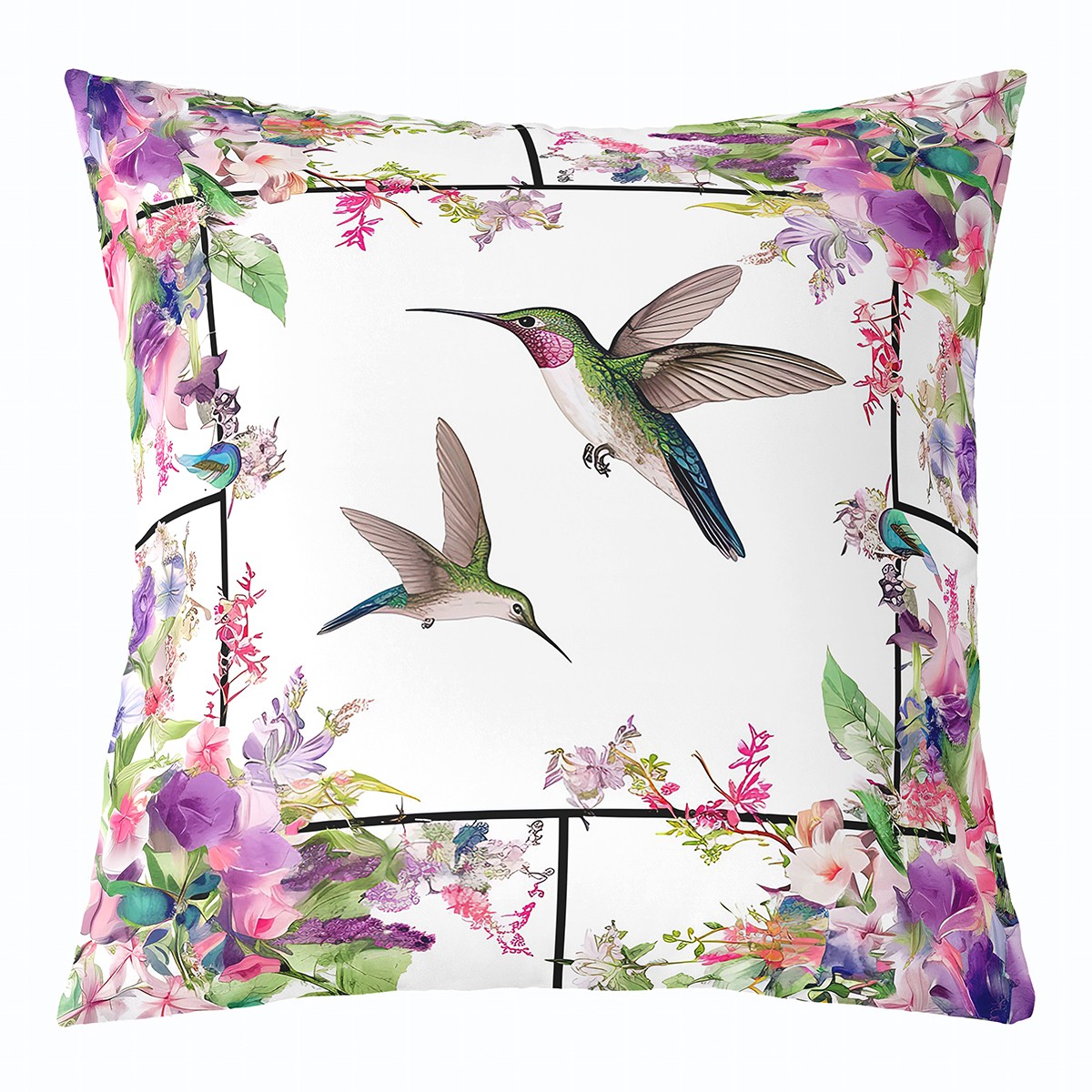 Hummingbird Throw Pillow Cover for Teens ,Tropical Birds Pillow Cover ...