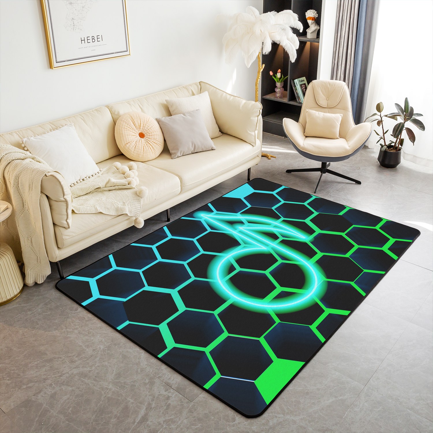 Erosebridal Ice Hockey Area Rug 3x5 for Bedside,Red Black White Winter ...