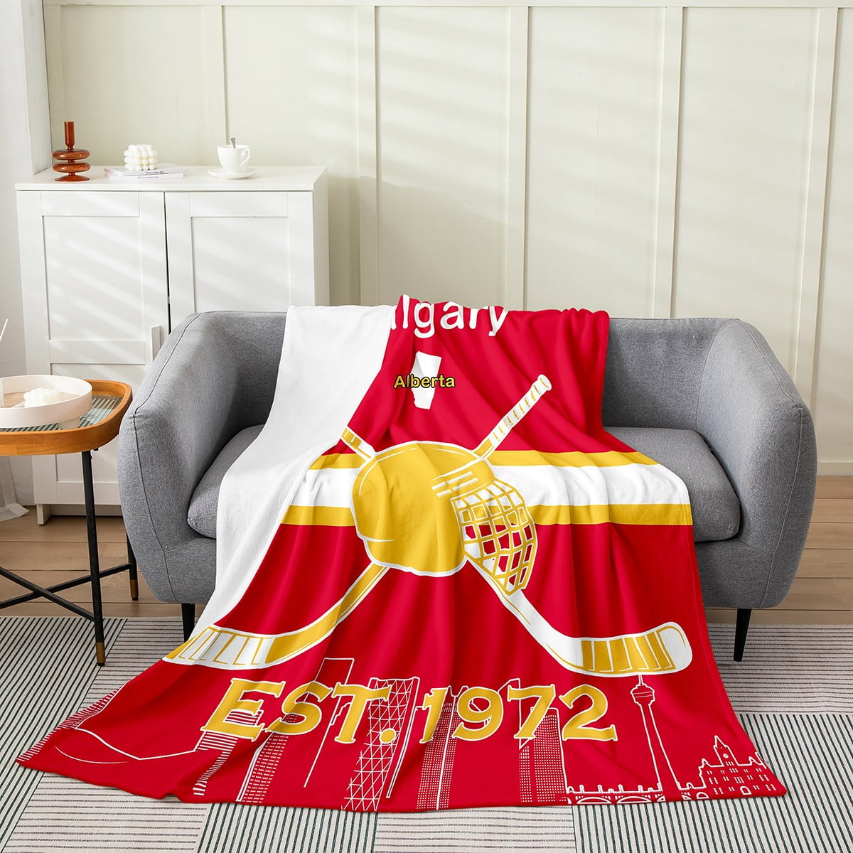 Ice Hockey Throw Blanket Twin 60x80 inch,Ice Hockey Flannel Blanket ...