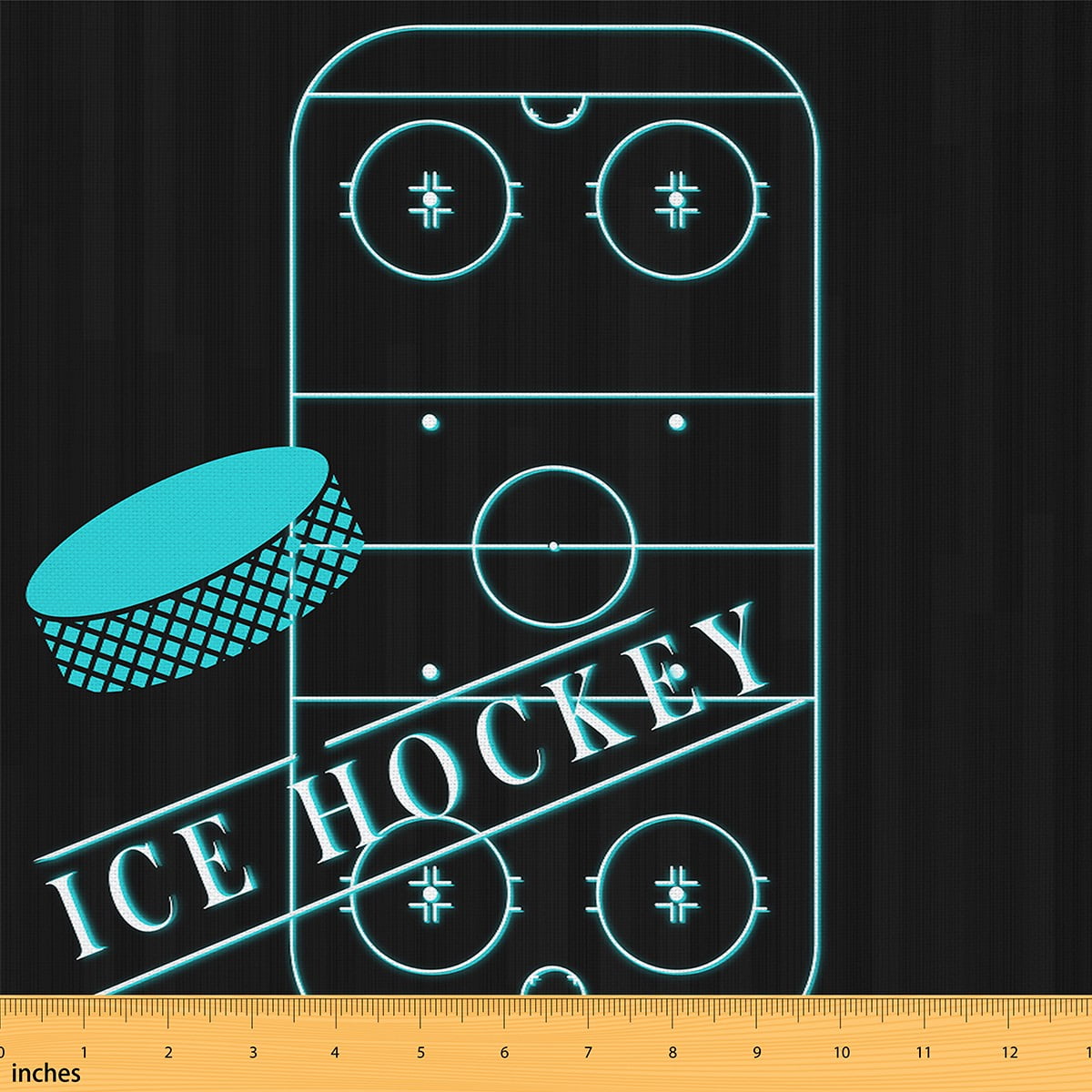 YST Ice Hockey Upholstery Fabric,Sports Fabric by the Yard,Ice Hockey ...