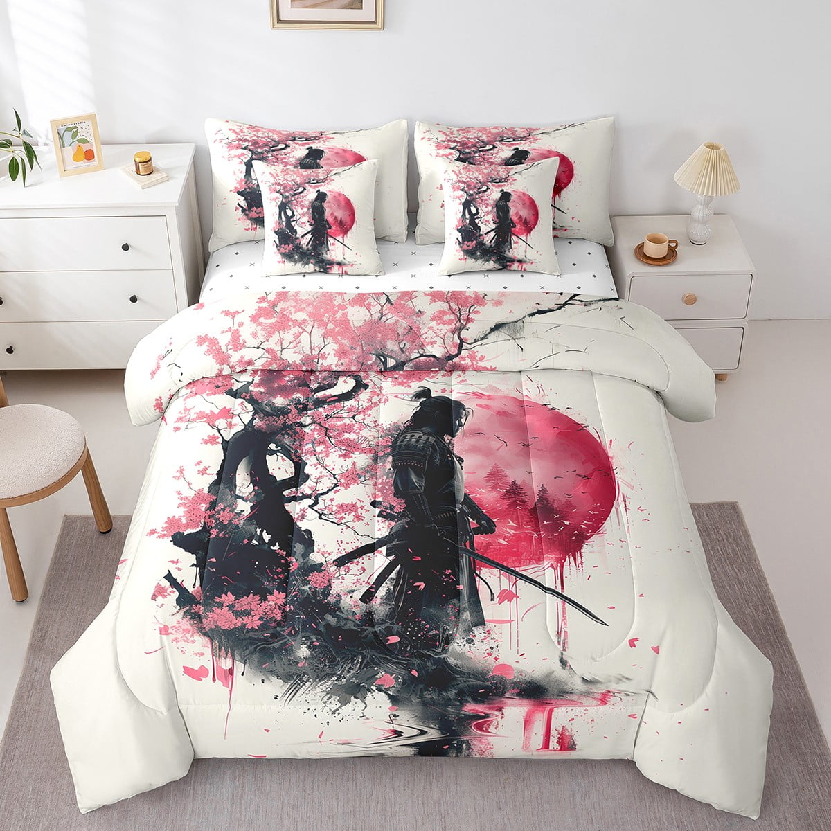 Erosebridal Japanese Style Bed In A Bag Full Japanese Anime Samurai Bed ...
