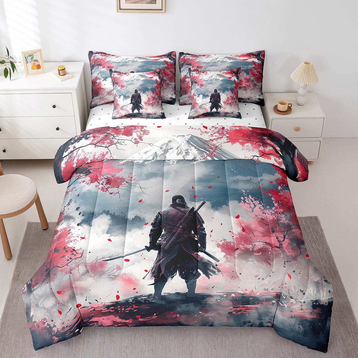 YST Japanese-Style Bed In A Bag Twin for Teens Adult Japanese Samurai ...