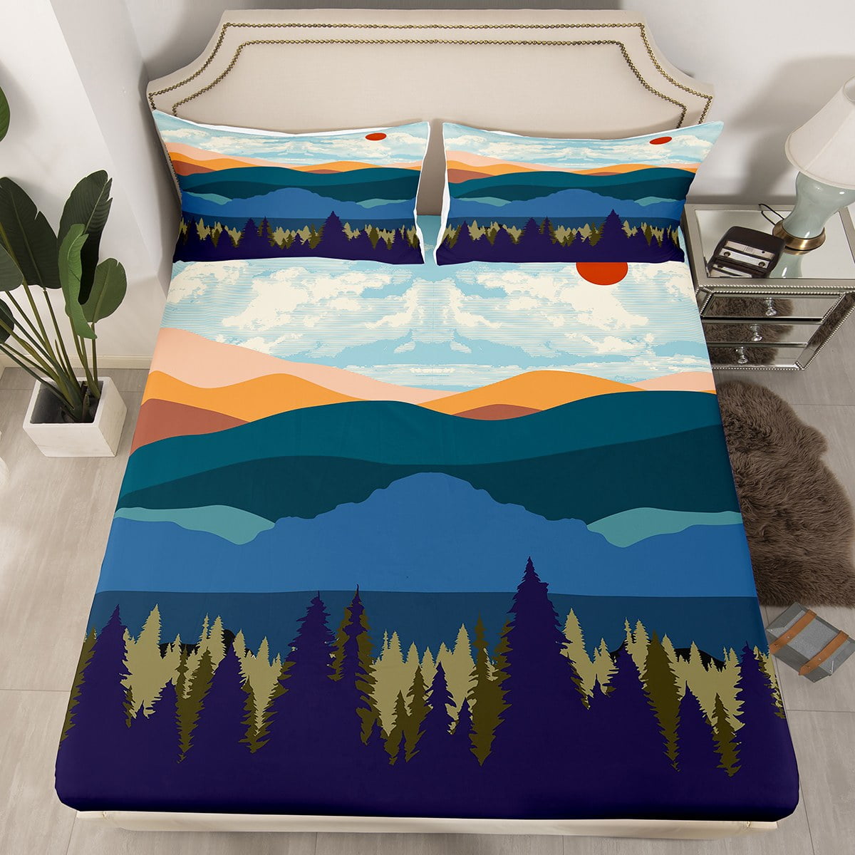 anime bed sheets background