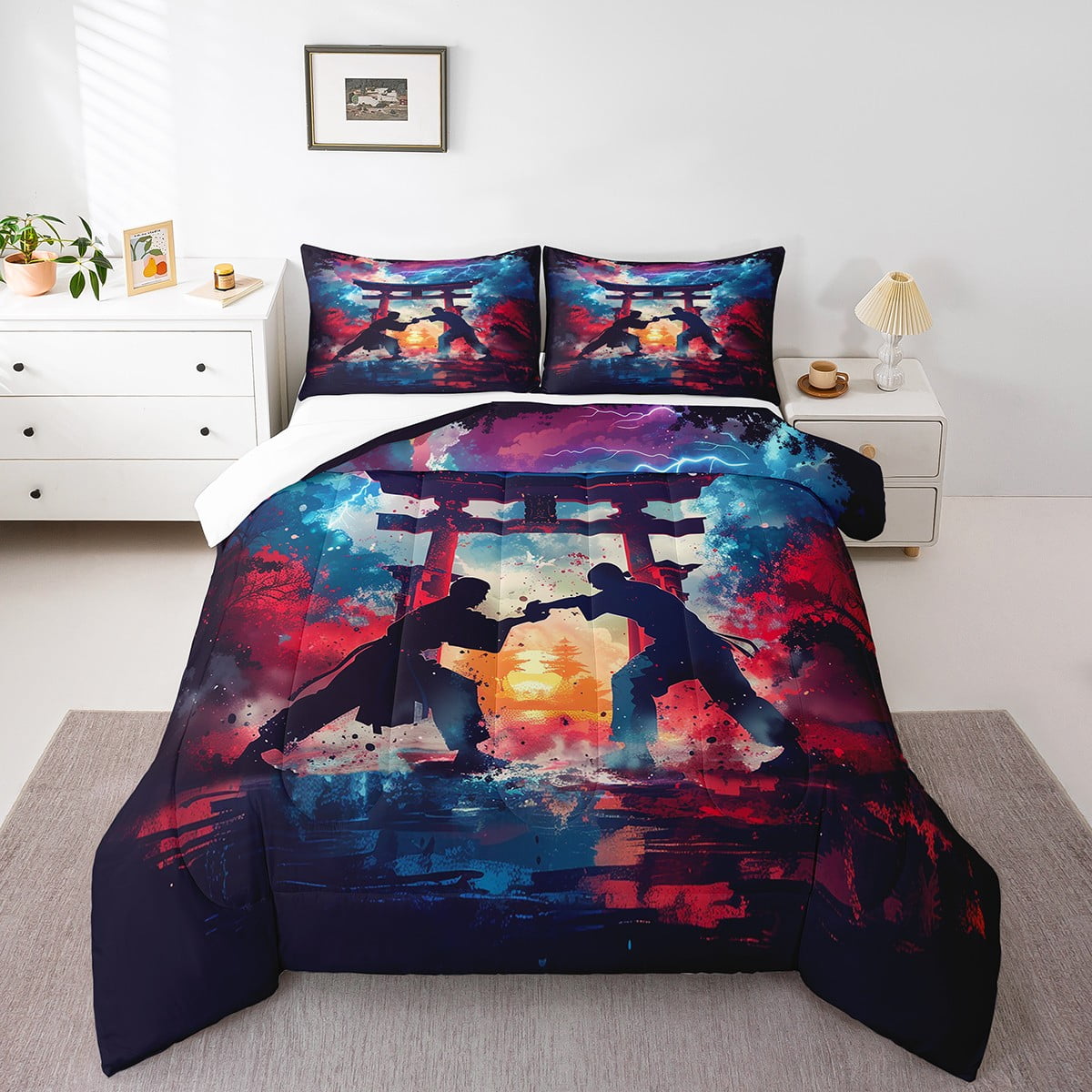 YST Japanese Style Samurai Full Comforter Set for Kids Boys,Taekwondo ...