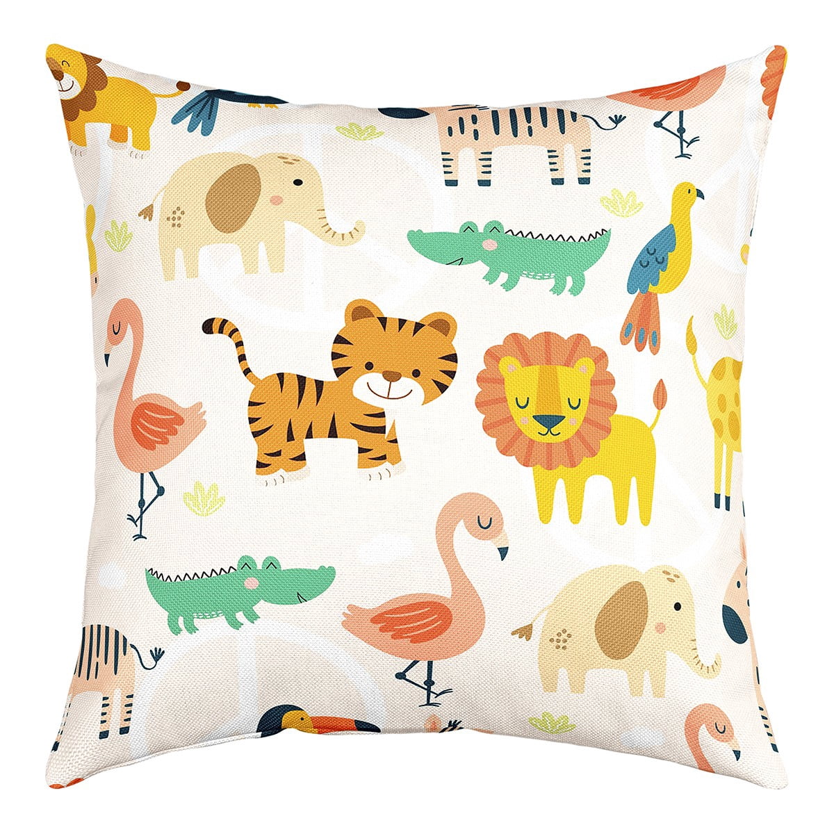 Erosebridal Kawaii Animal Cushion Case,Cartoon Lion Giraffe Crocodile ...