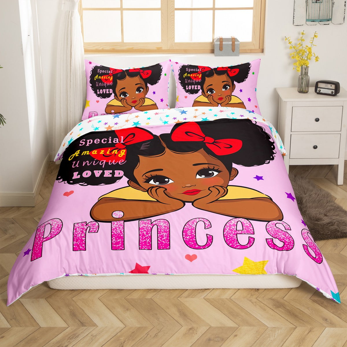Erosebridal Kawaii Black Bedding Sets Full Cute Princess Comforter ...