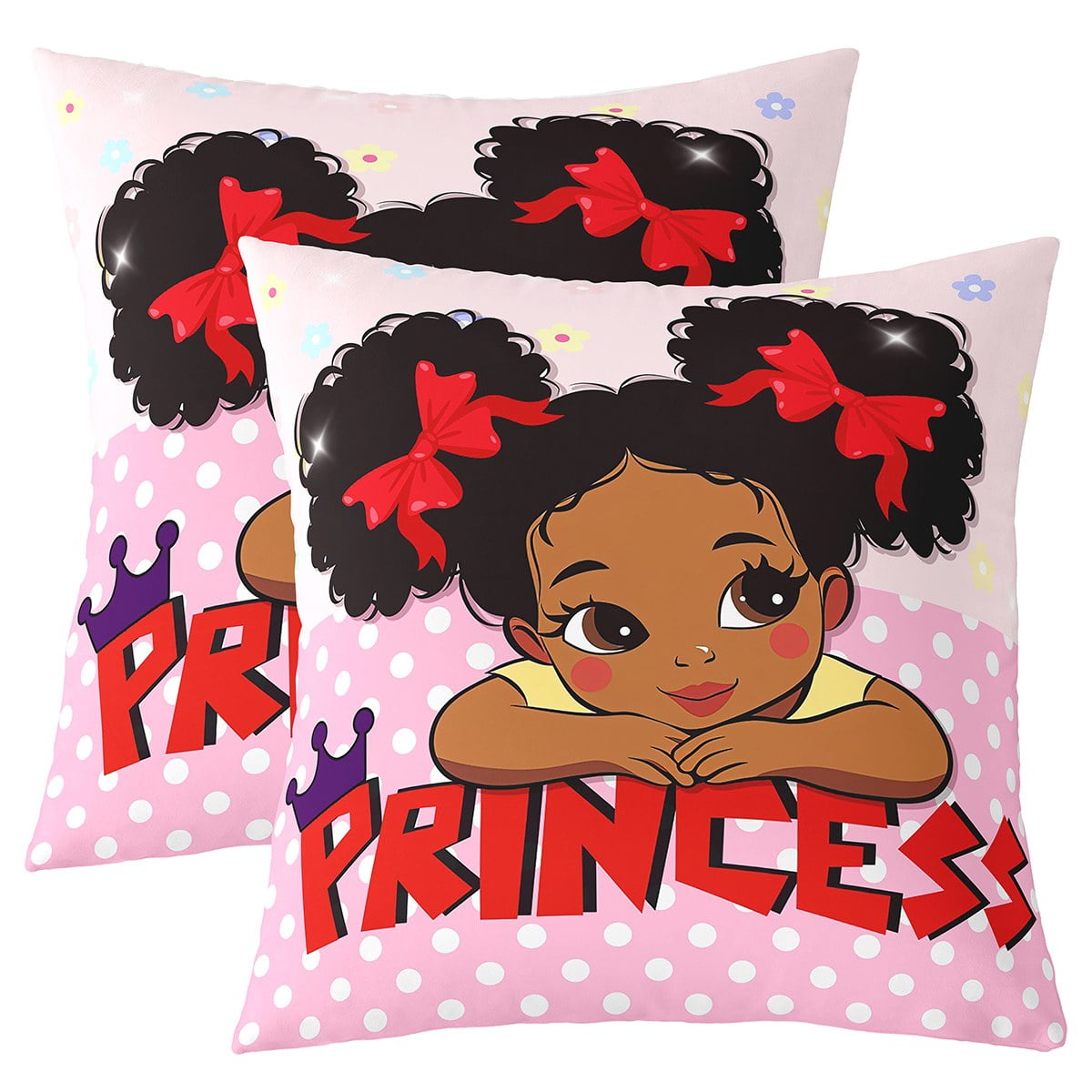 YST Kawaii Girl Throw Pillow Covers 20x20 inch set of 2 Pillow Covers ...