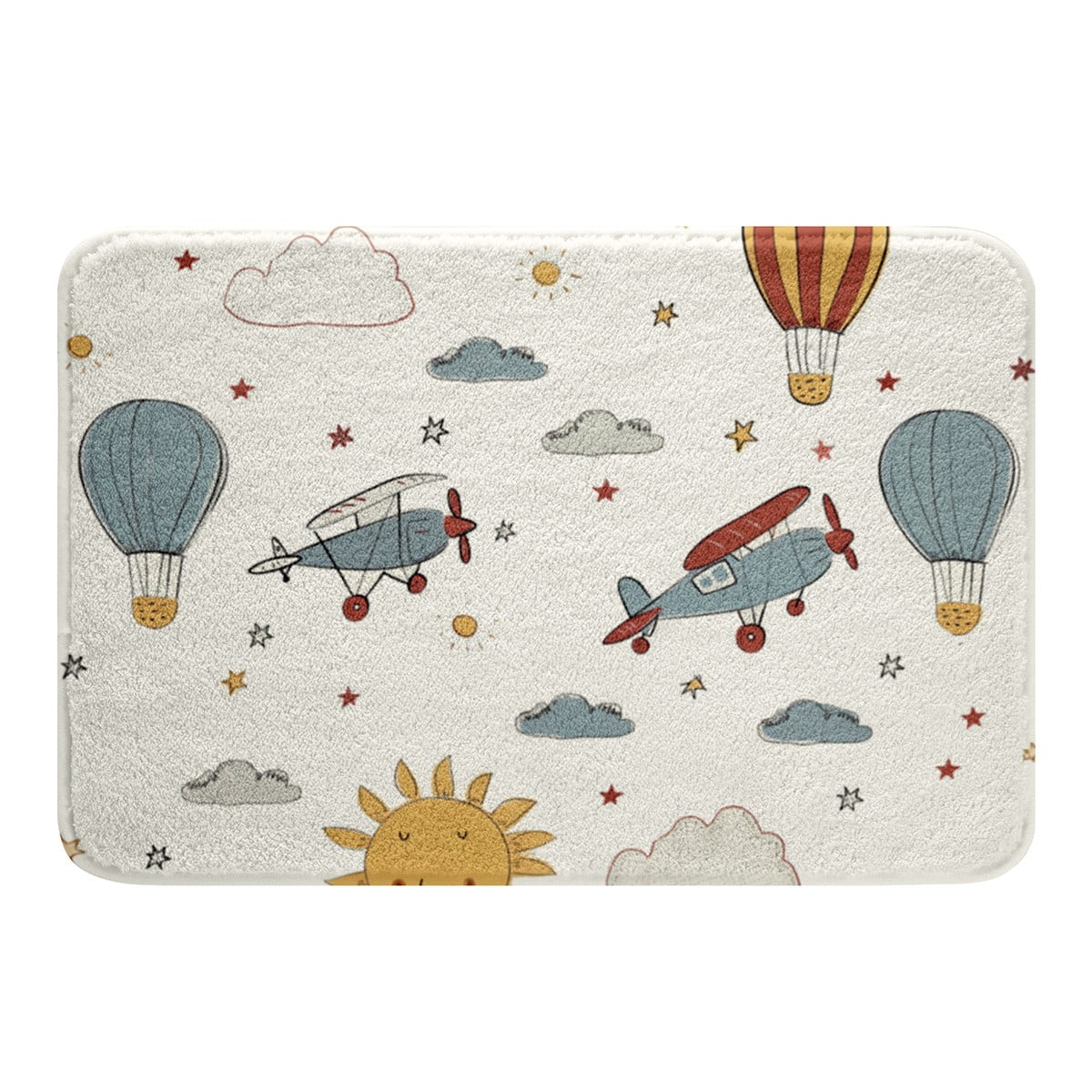YST Kids Airplane Bathroom Rug 16"X24" Cartoon Aircraft Door Mat For ...