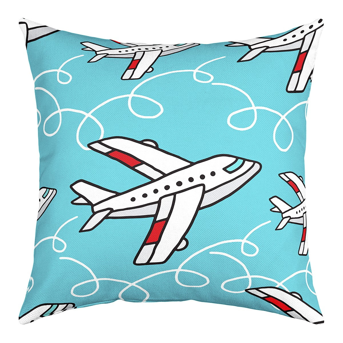 YST Kids Airplane Throw Pillow Cover 16x16 Inch,Cartoon Airplane ...