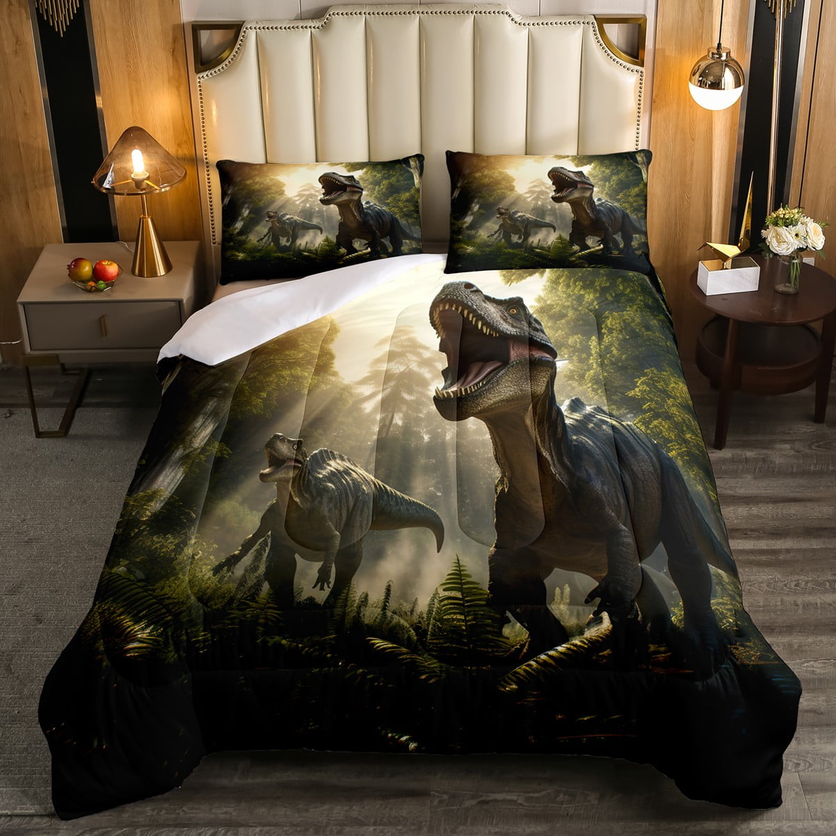 YST Kids Bedding 3D Dinosaur Comforter Set Cartoon Dinos Gifts King Bed ...