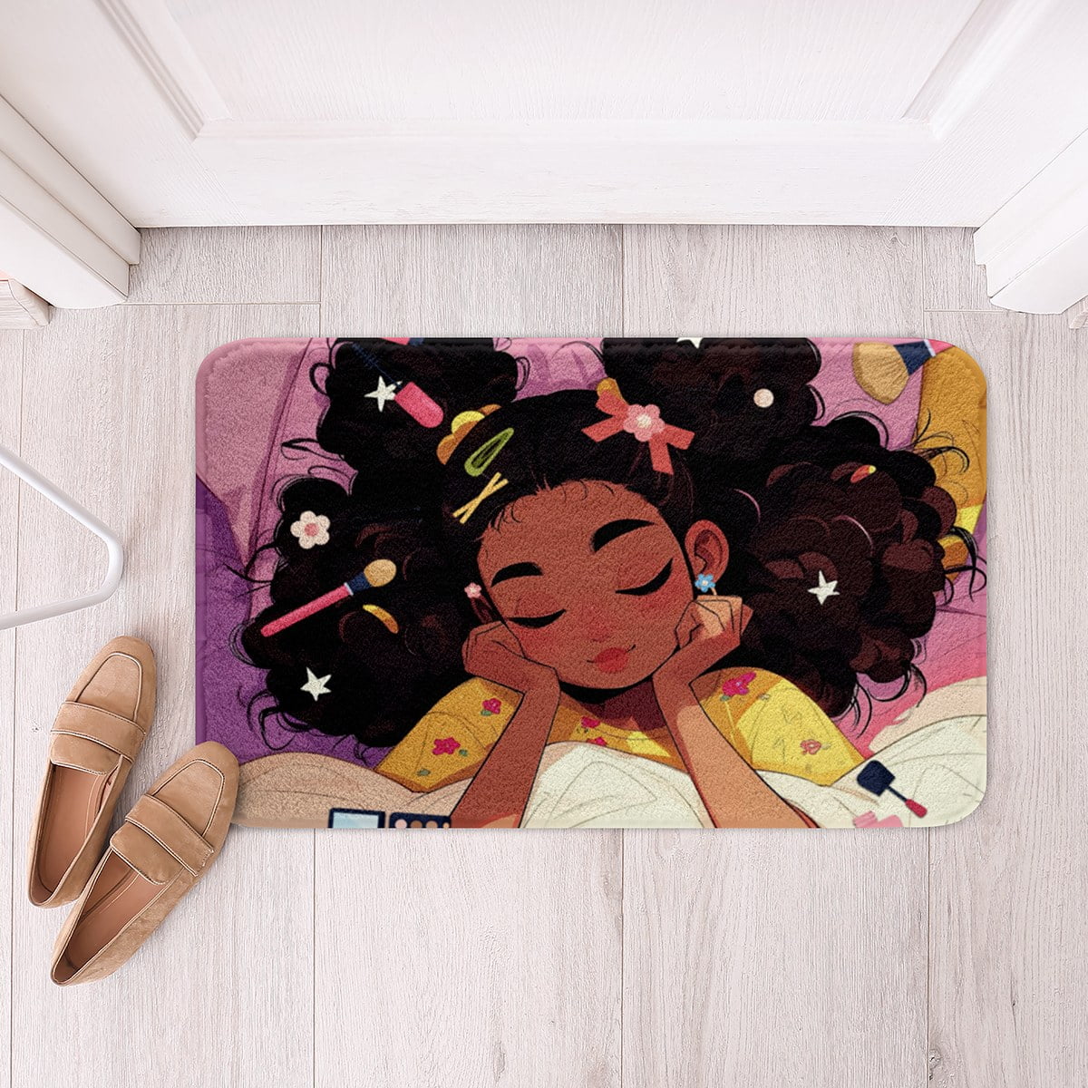 YST Kids Black Cute Girl Bathroom Rugs For Girls,American African Girls ...